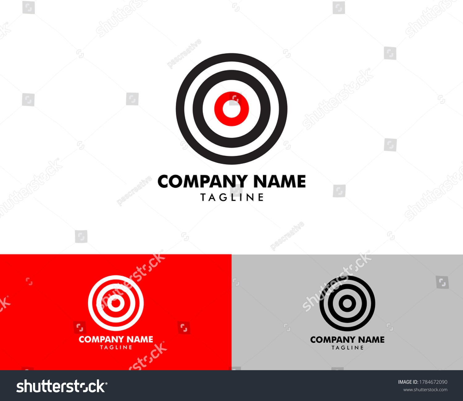 Target Icon Logo Design Template Stock Vector (Royalty Free) 1784672090 ...