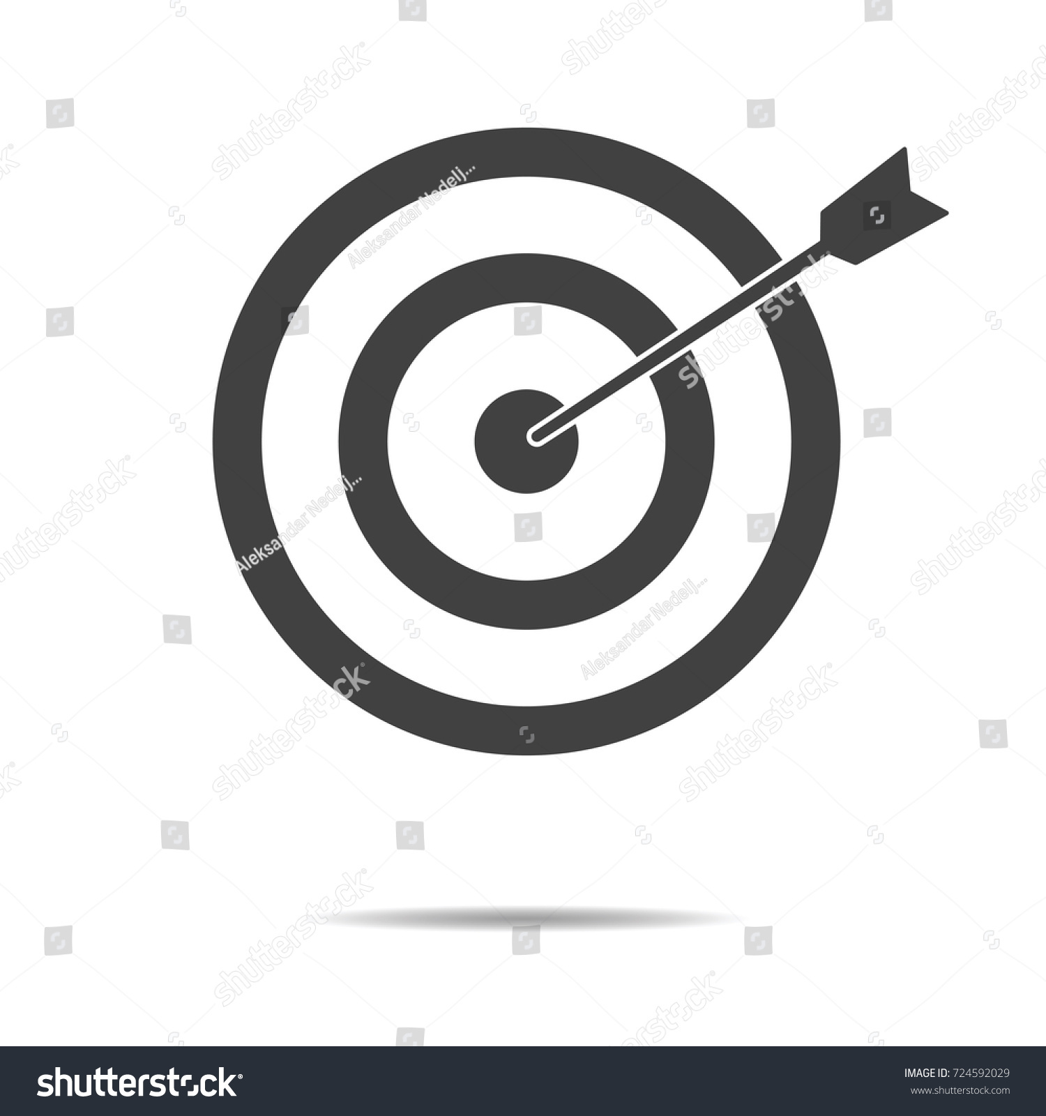 Target Icon Simple Flat Design Isolated Stock Vector (Royalty Free ...
