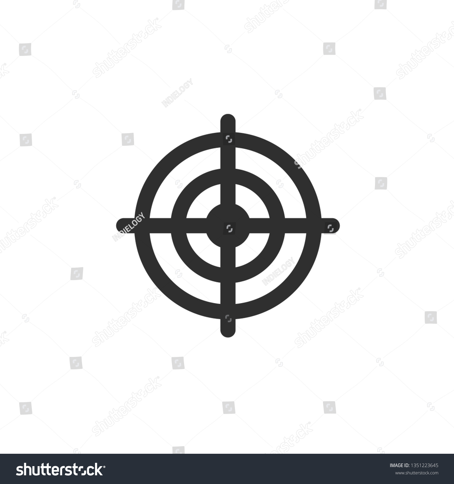 Target Icon Terrorism Symbol Stock Vector (Royalty Free) 1351223645 ...