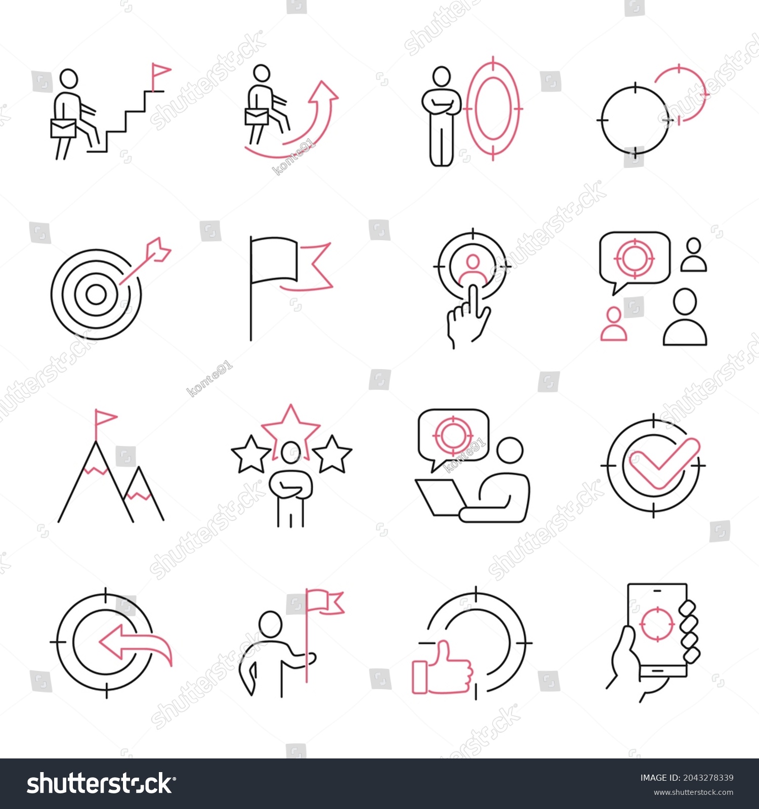 Target Icons Set Target Pack Symbol Stock Vector (Royalty Free ...