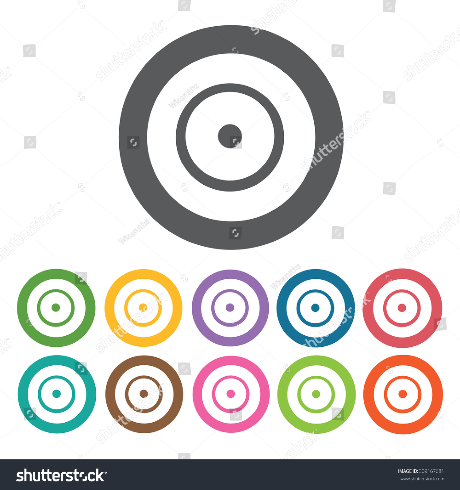 Target Icons Set Vector Illustration Eps10: vector de stock (libre de ...