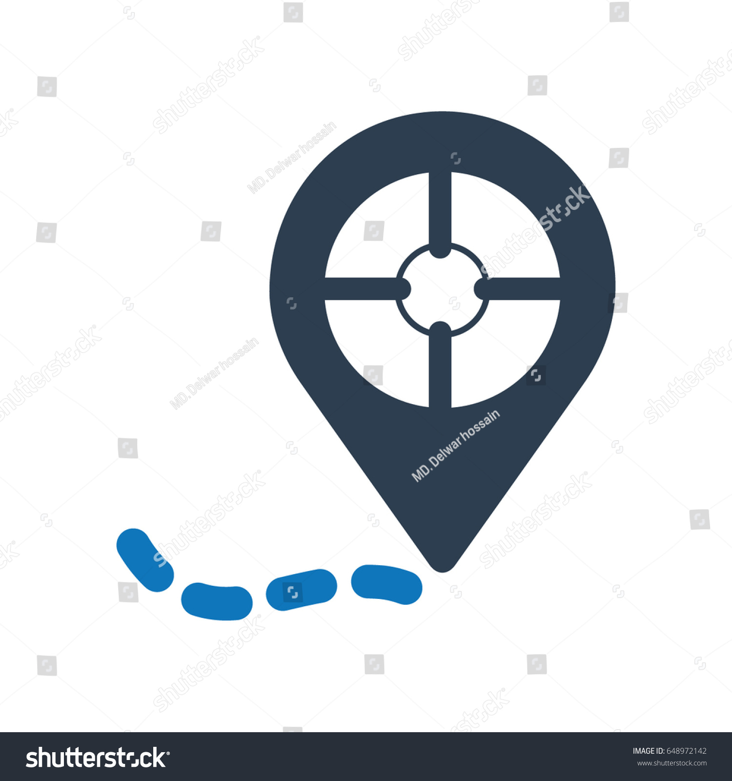 Target Location Icon Stock Vector (Royalty Free) 648972142