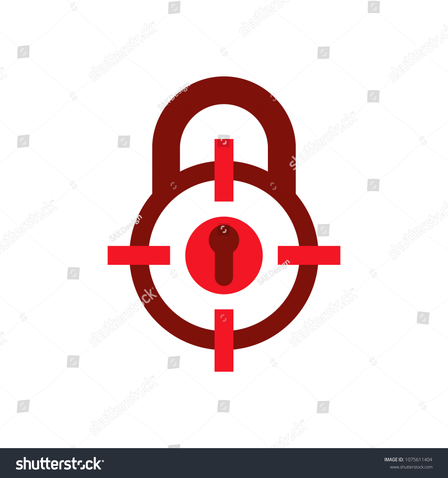 Target Lock Logo Icon Design Stock Vector (Royalty Free) 1075611404