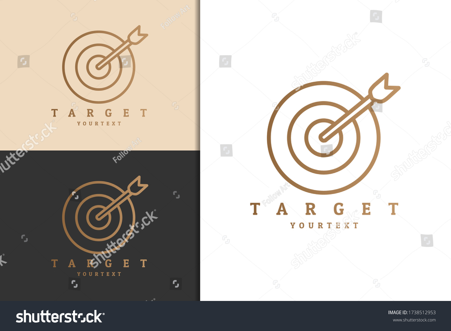 Target Logo Design Gradient Color Stock Vector (Royalty Free ...