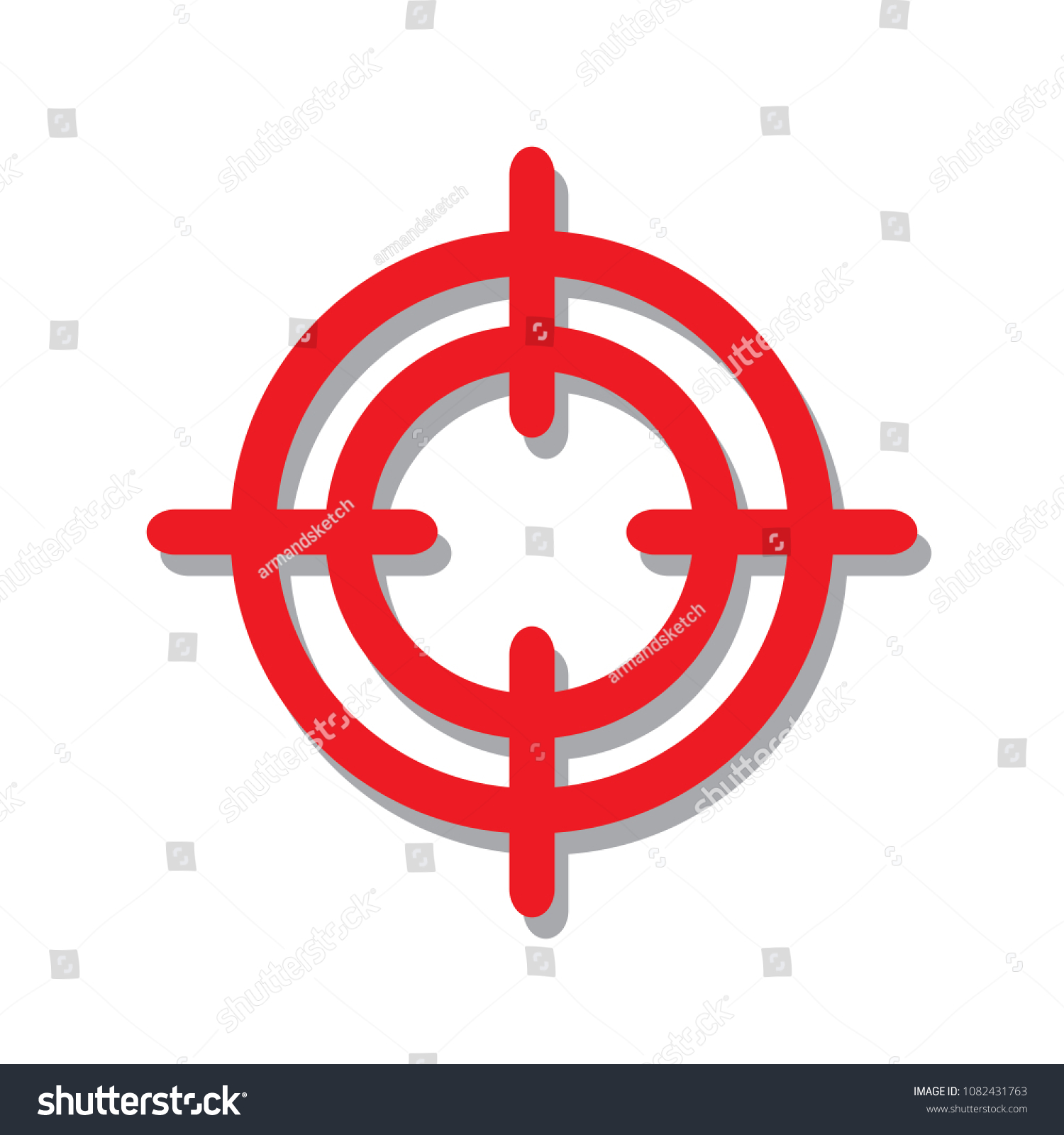 Target Logo Flat Icon Stock Vector (Royalty Free) 1082431763 | Shutterstock
