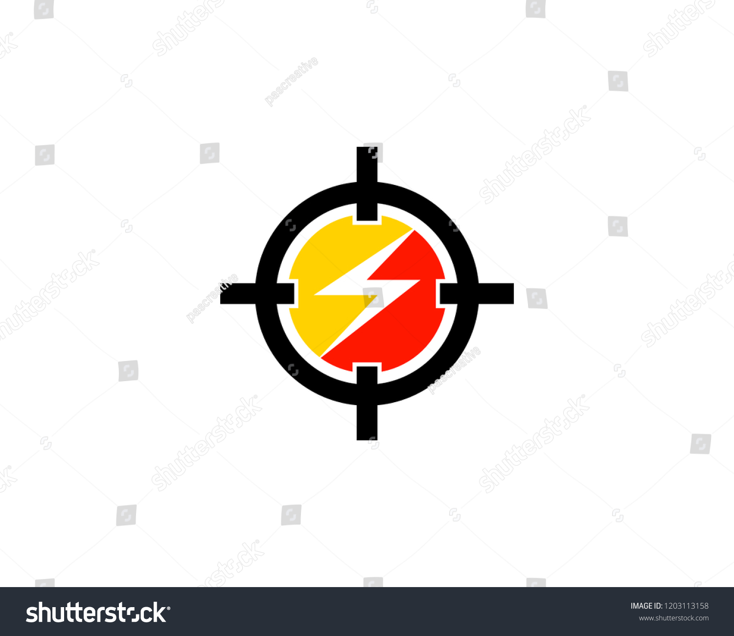 Target Power Icon Logo Design Element Stock Vector (Royalty Free ...