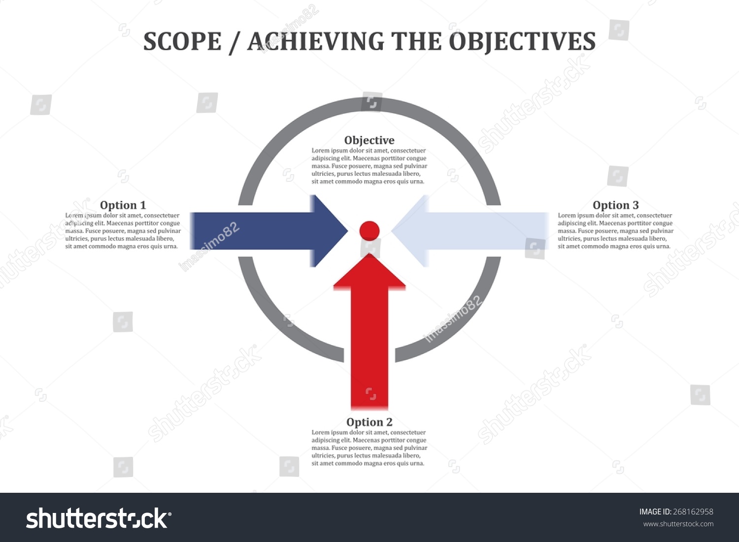 Target Scope Achieving Objectives 3 Converging: เวกเตอร์สต็อก (ปลอดค่า ...
