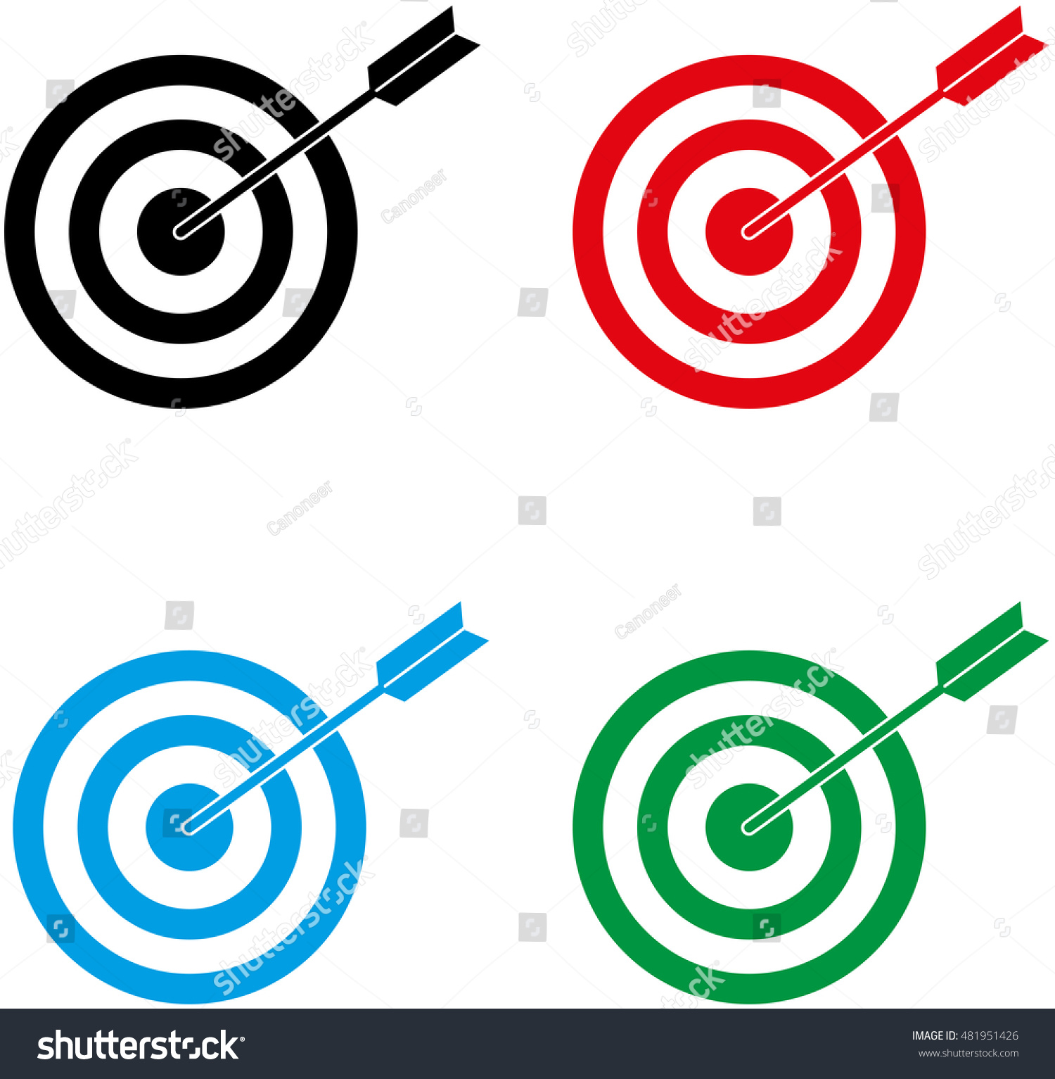 Target Signs Vector Illustration Stock Vector (Royalty Free) 481951426 ...
