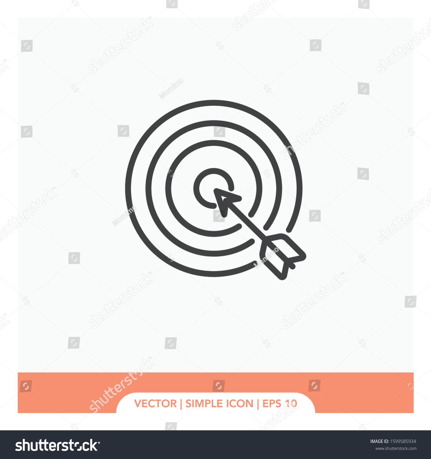 Target Symbol Icon Vector Illustration Stock Vector (Royalty Free ...