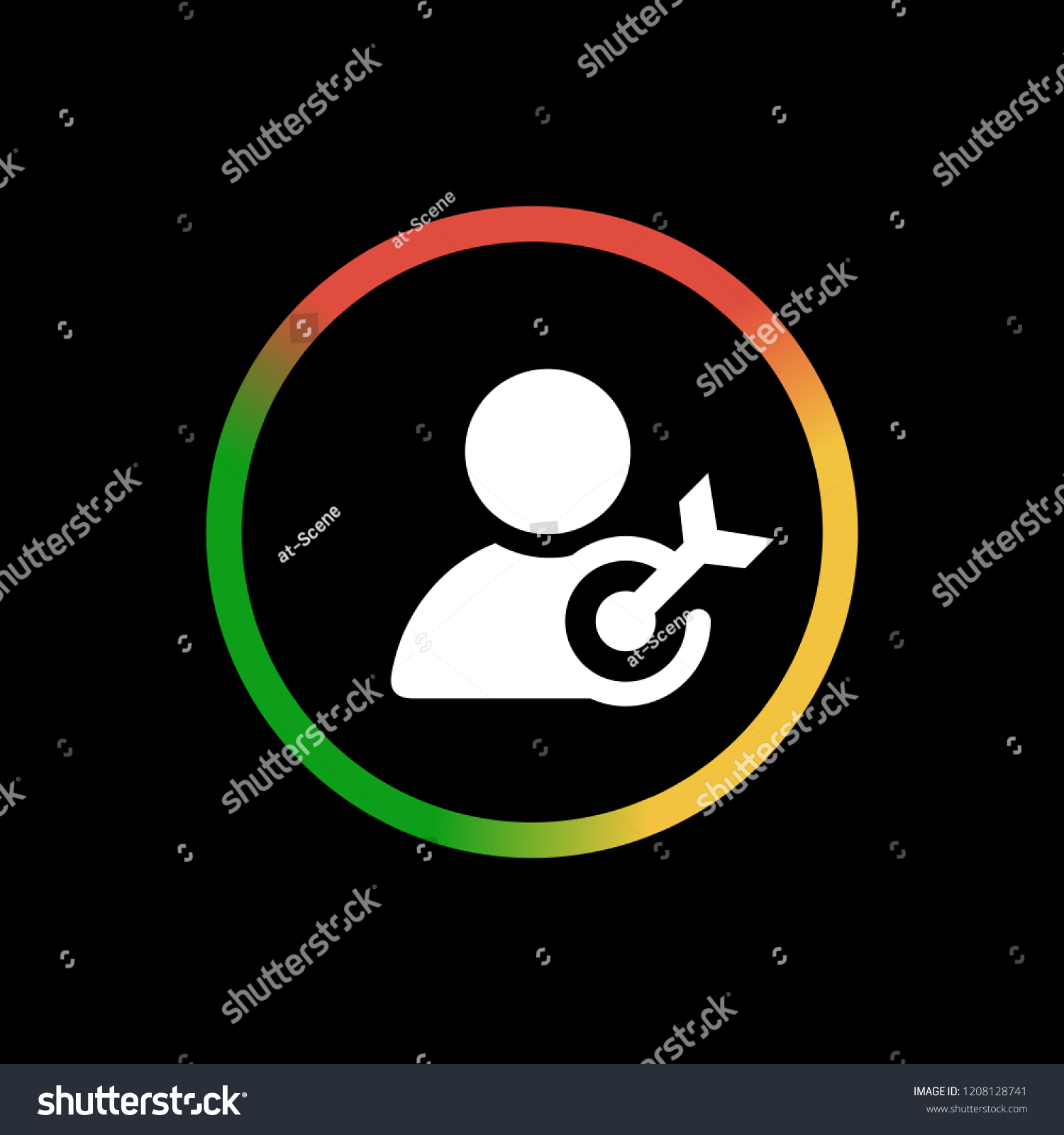 Target User App Icon Stock Vector (Royalty Free) 1208128741