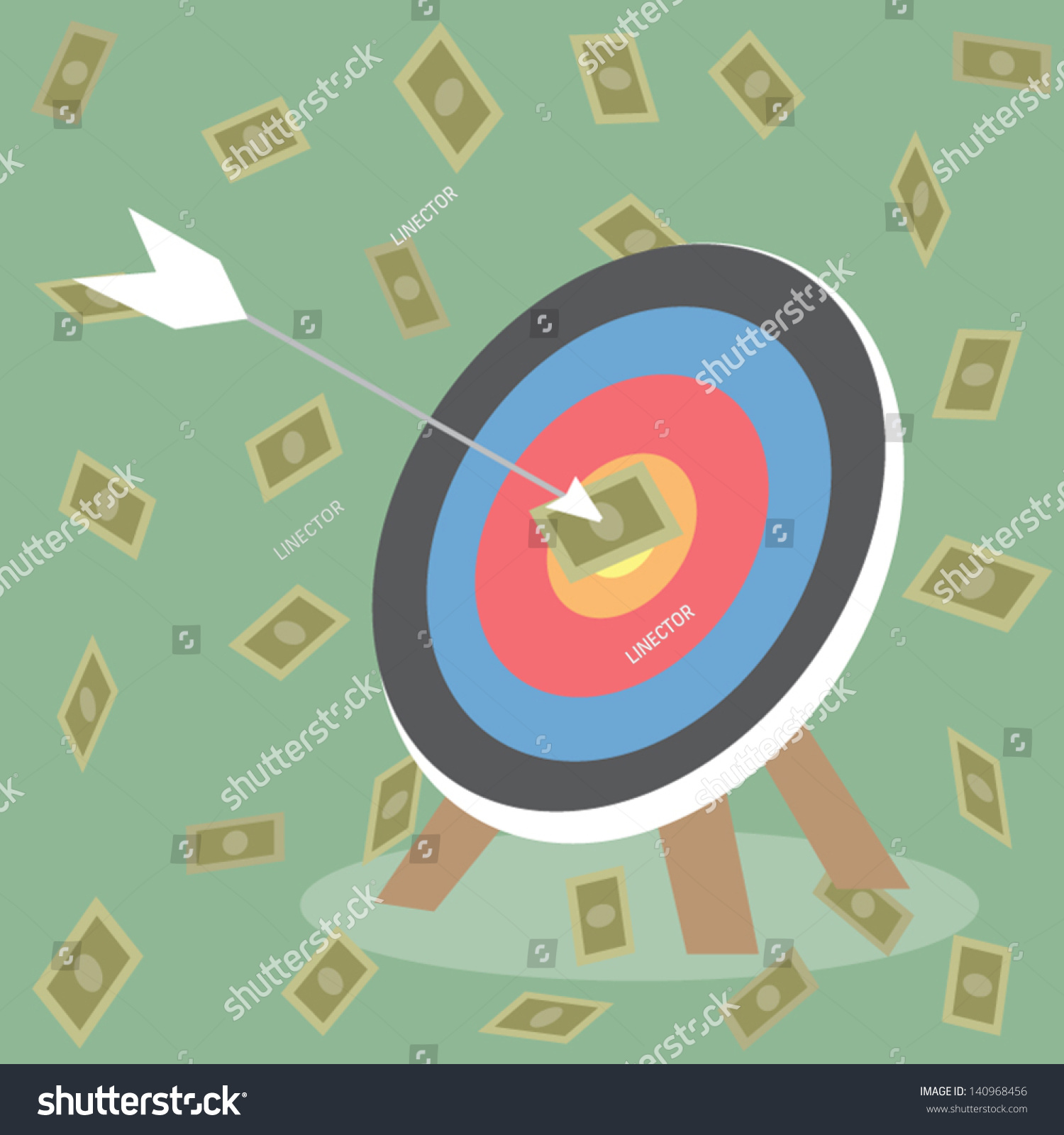 Target Vector Cartoon Business Stock Vector (Royalty Free) 140968456