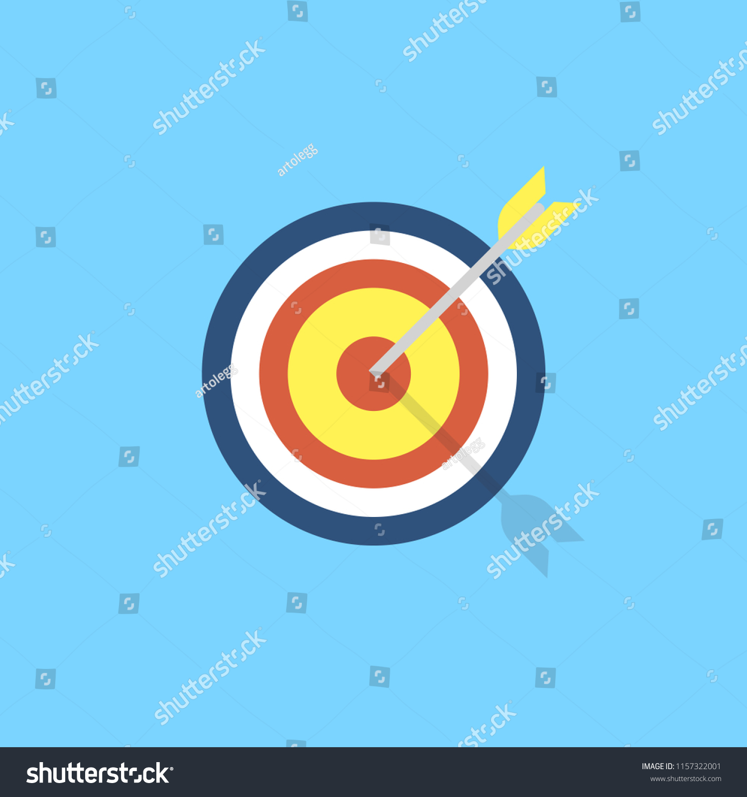 Target Arrow Vector Illustration Stock Vector (Royalty Free) 1157322001 ...