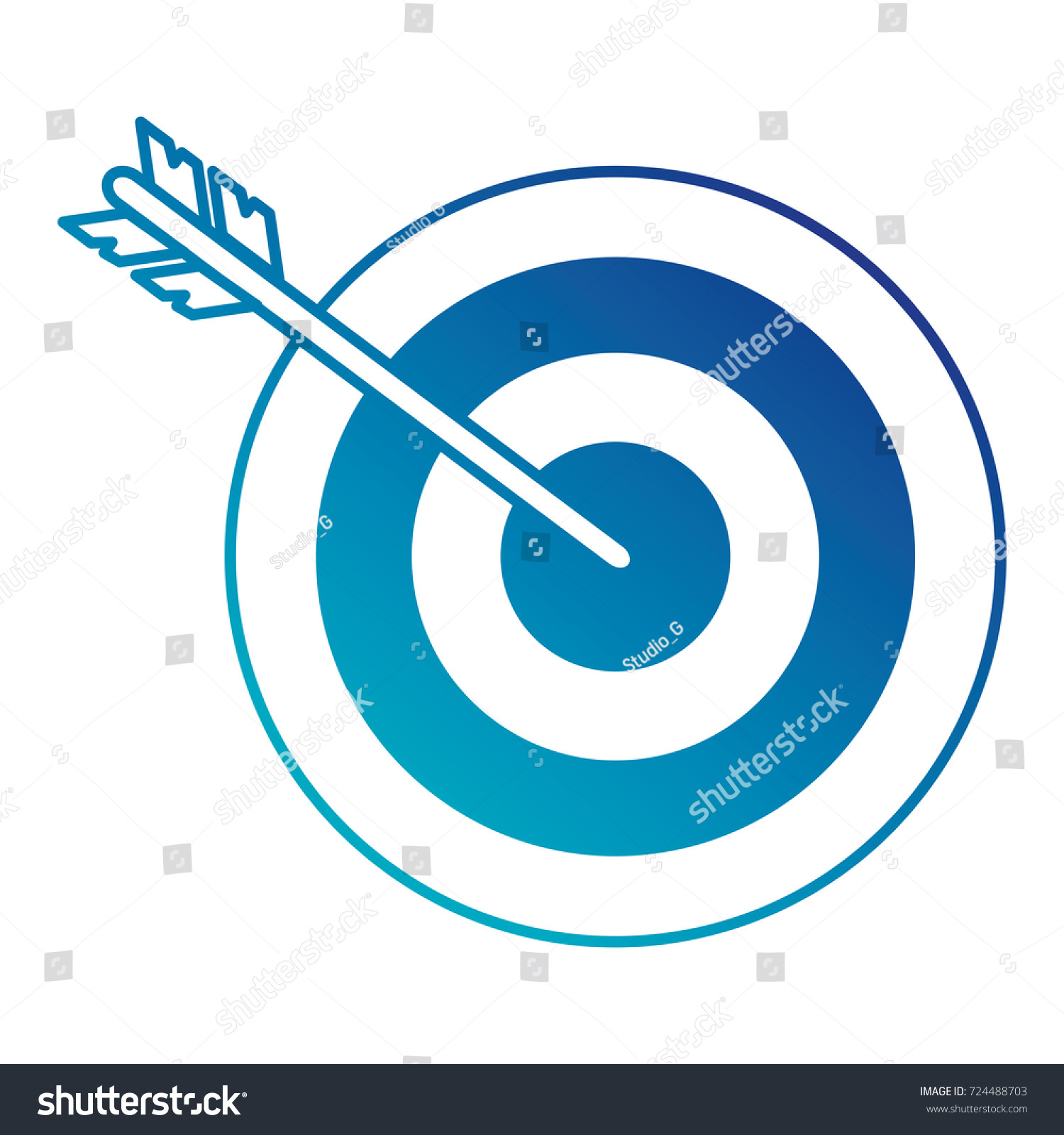 Target Arrow Icon Stock Vector (Royalty Free) 724488703 | Shutterstock
