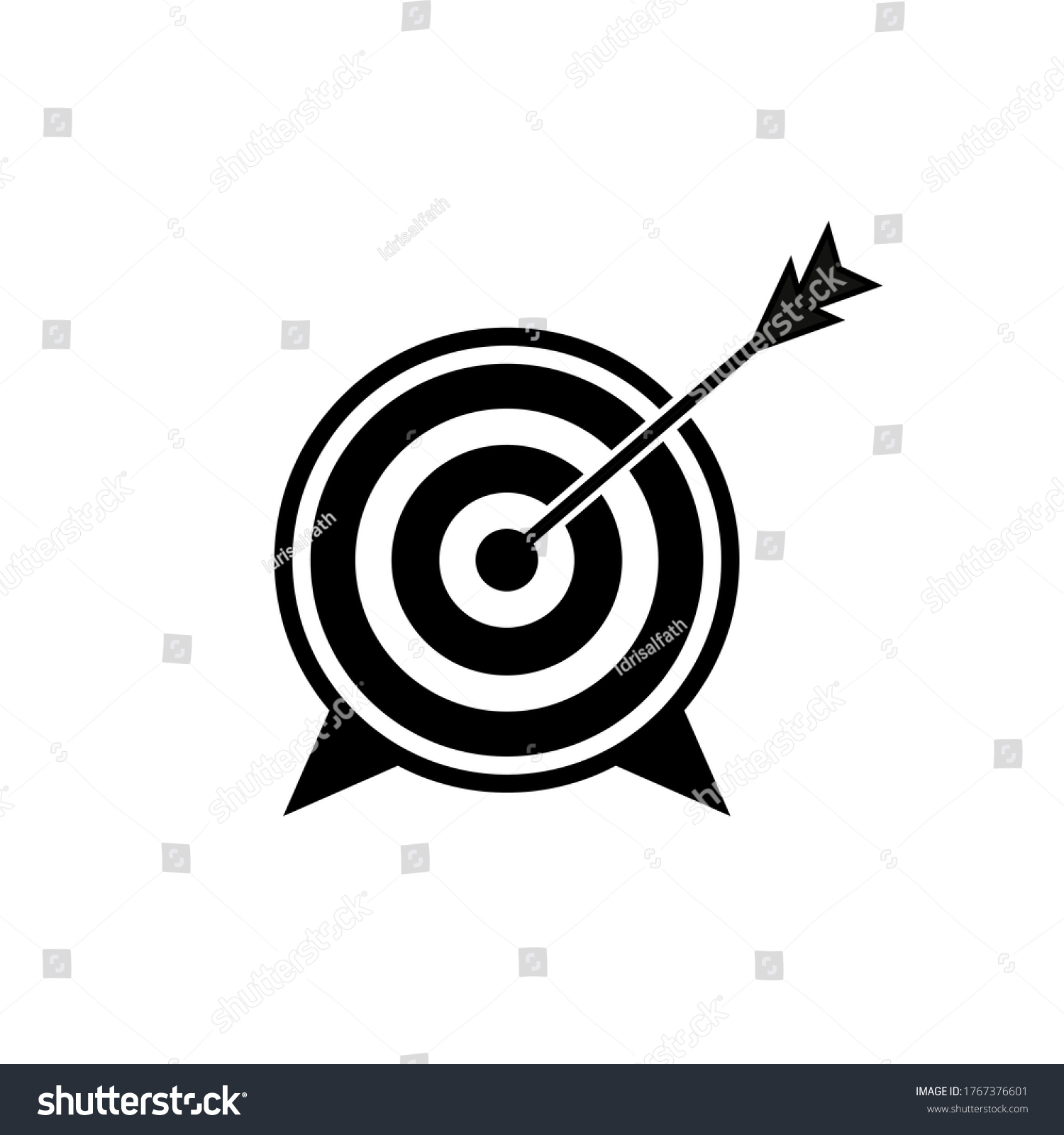 Target Arrow Icon Vector Stock Vector (Royalty Free) 1767376601 ...