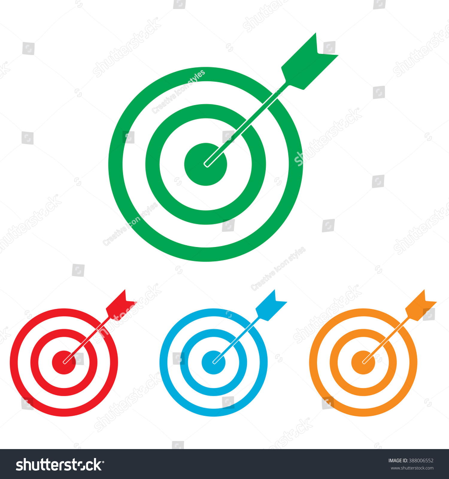 Target Dart Stock Vector (Royalty Free) 388006552 | Shutterstock