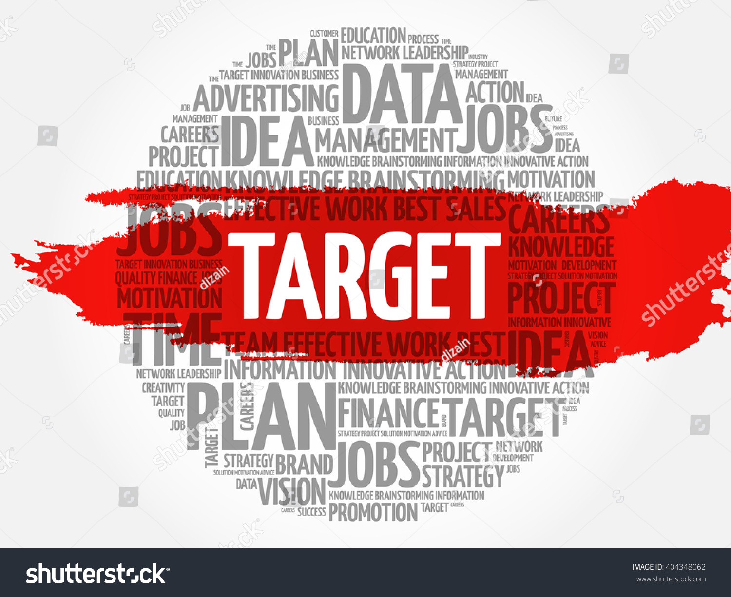 Target Word Cloud Business Concept Stock Vector (Royalty Free ...