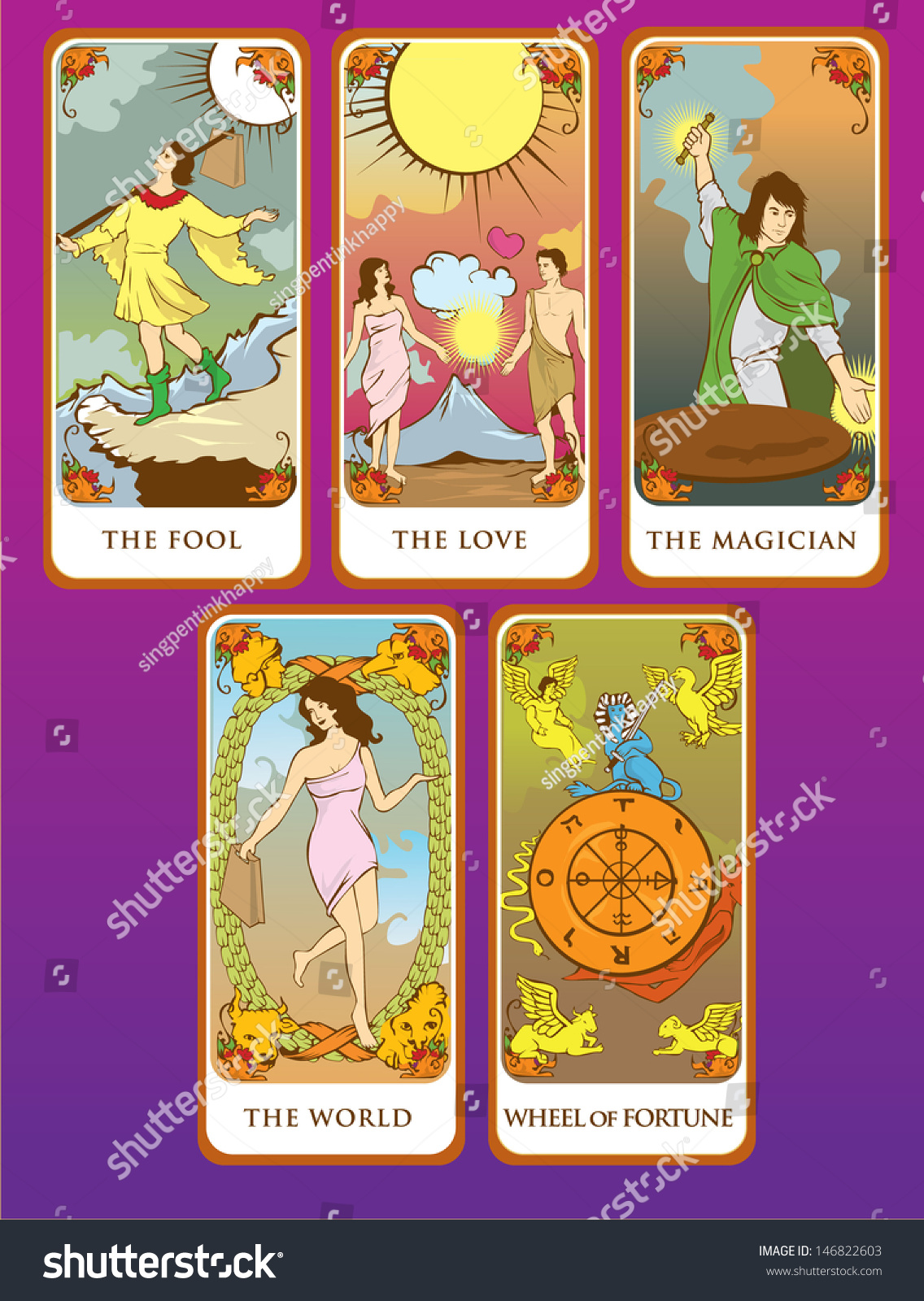 Tarot Card Stock Vector (Royalty Free) 146822603 | Shutterstock