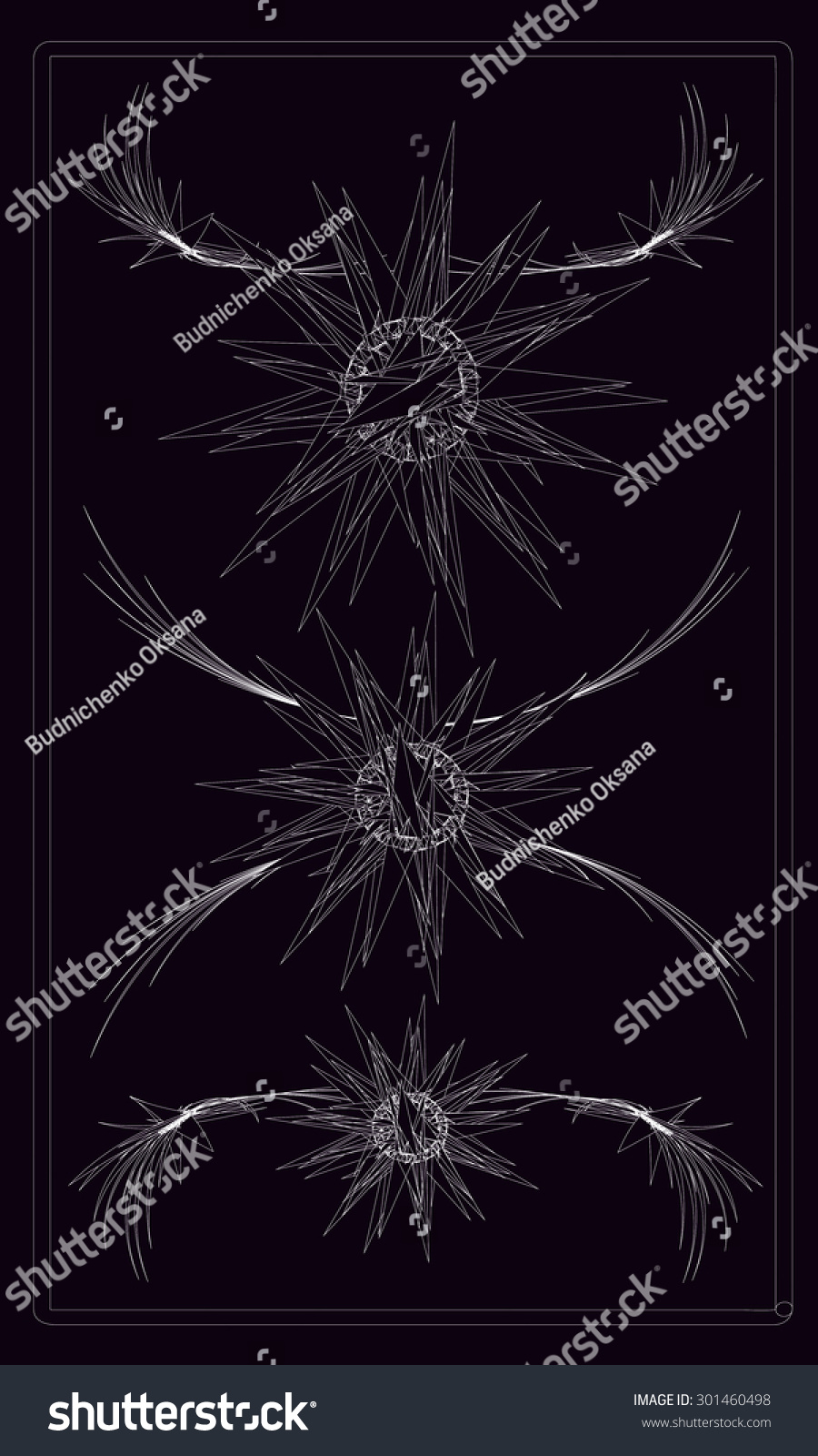 Tarot Cards Back Design Abstract Pattern Stock Vector (Royalty Free ...