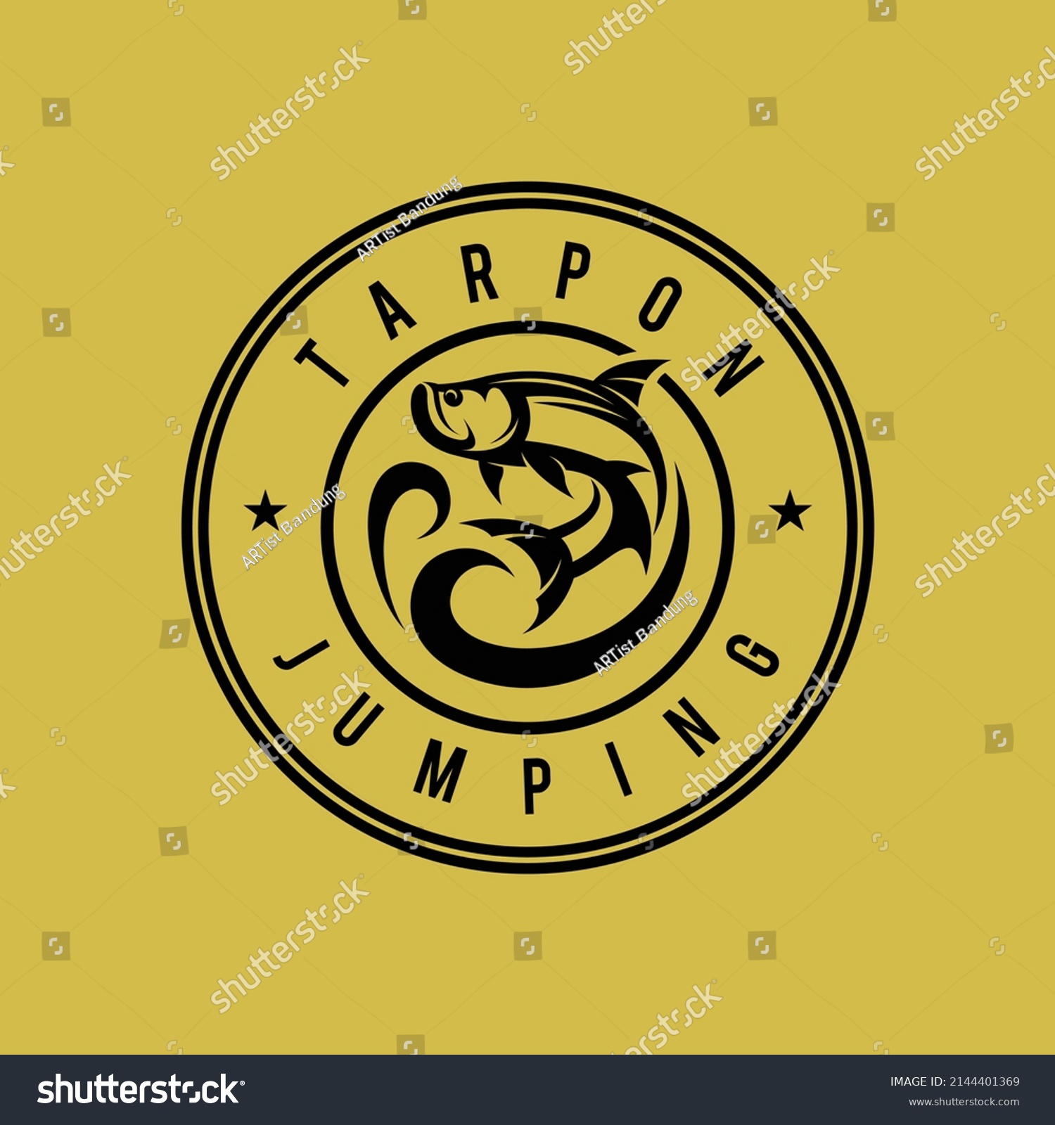 Tarpon Fish Logo Emblem Concept Stock Vector (Royalty Free) 2144401369 ... Tarpon Fish Logo Emblem Concept Stock Vector (Royalty Free) 2144401369 ...