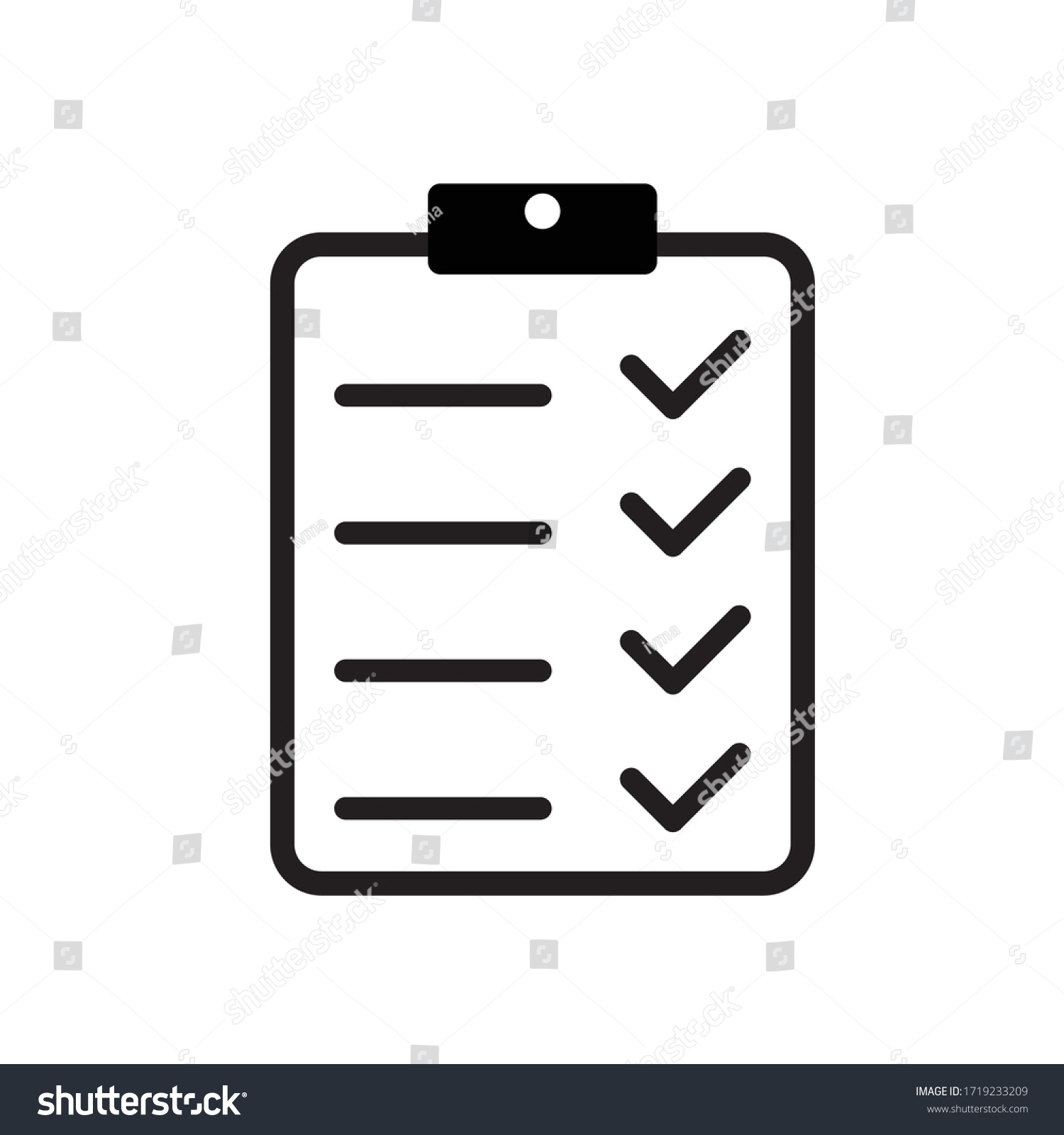 Vektor Stok Task Done Checklist Clipboard Vector Icon (Tanpa Royalti ...
