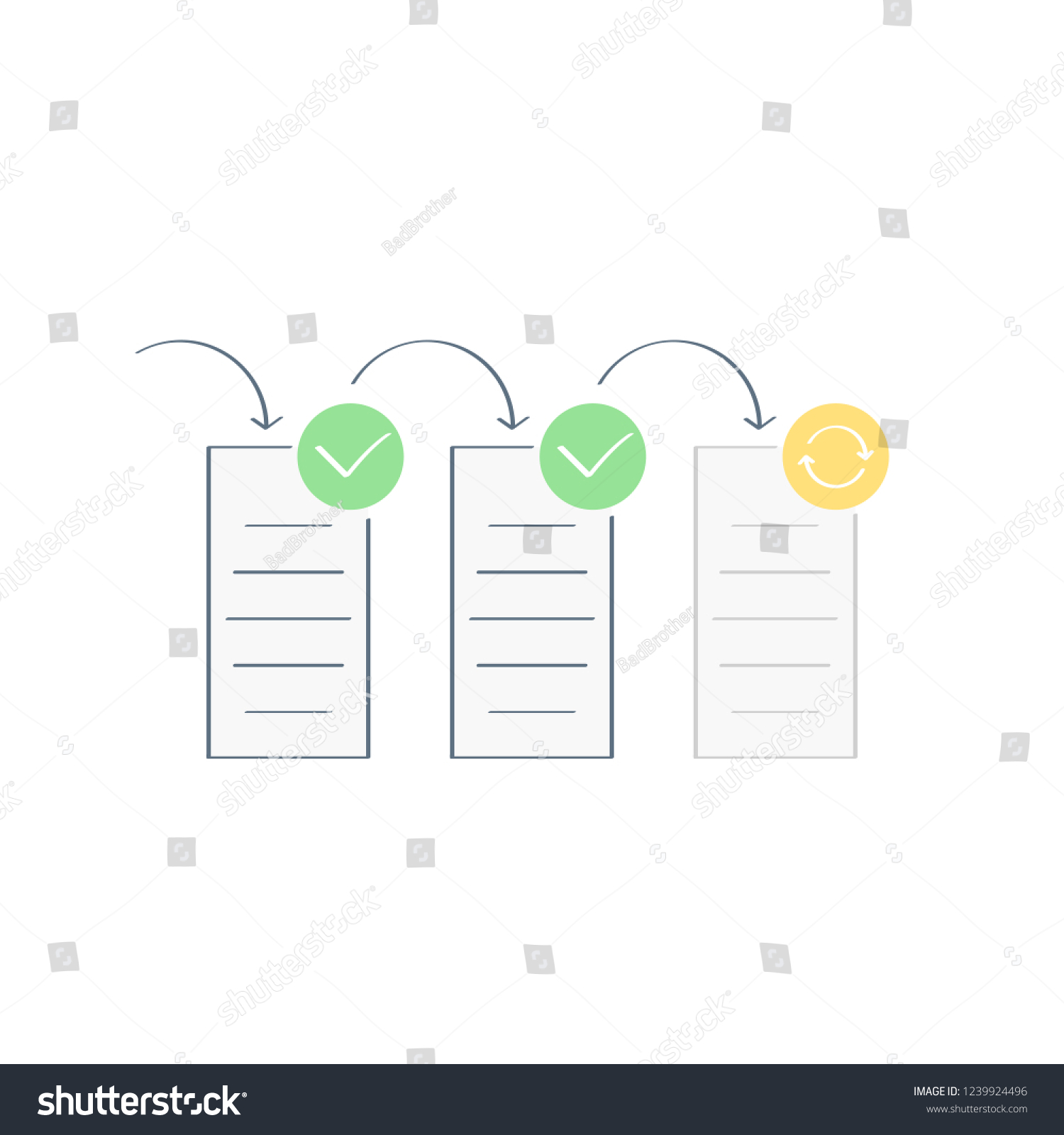 Task Flow Workflow Diagram Project Management: เวกเตอร์สต็อก (ปลอดค่า ...