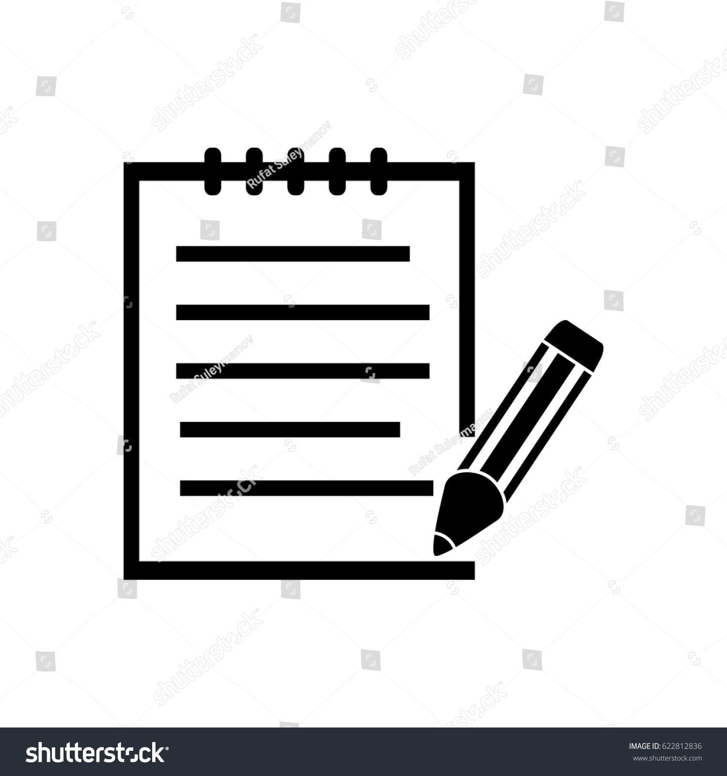 Task Icon On White Background Stock Vector (Royalty Free) 622812836 ...