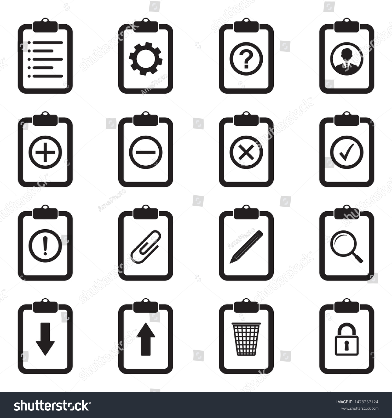 Tasks Notes Icons Black Flat Design: เวกเตอร์สต็อก (ปลอดค่าลิขสิทธิ์ ...