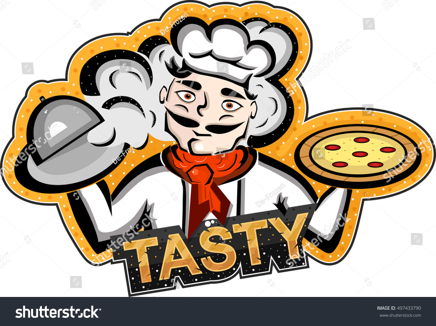 Tasty Logo Stock Vector (Royalty Free) 497433790
