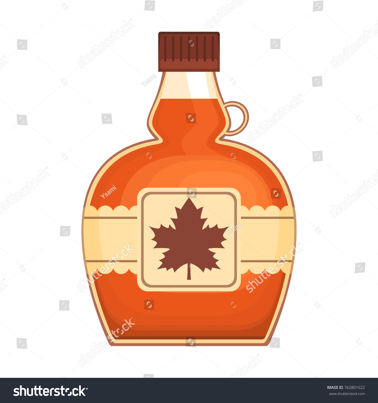 Tasty Maple Syrup On White Background Stock Vector 762801622 - Shutterstock