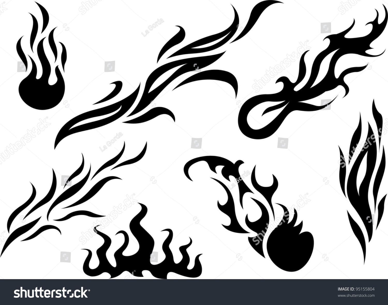 Tattoo Fire Flame: Vector có sẵn (miễn phí bản quyền) 95155804 ...