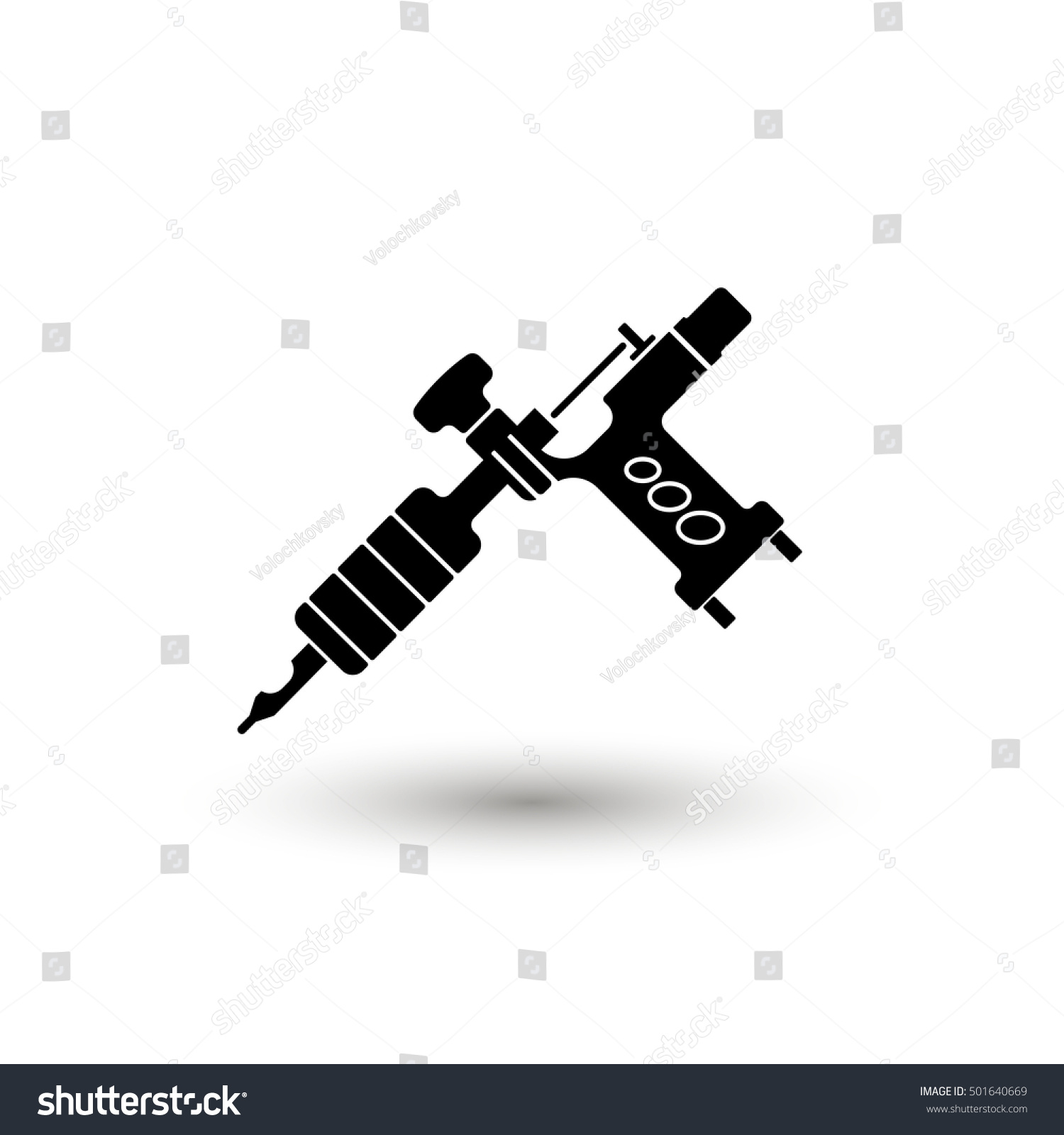 Tattoo Gun Icon Vector Eps10 Stock Vector (Royalty Free) 501640669