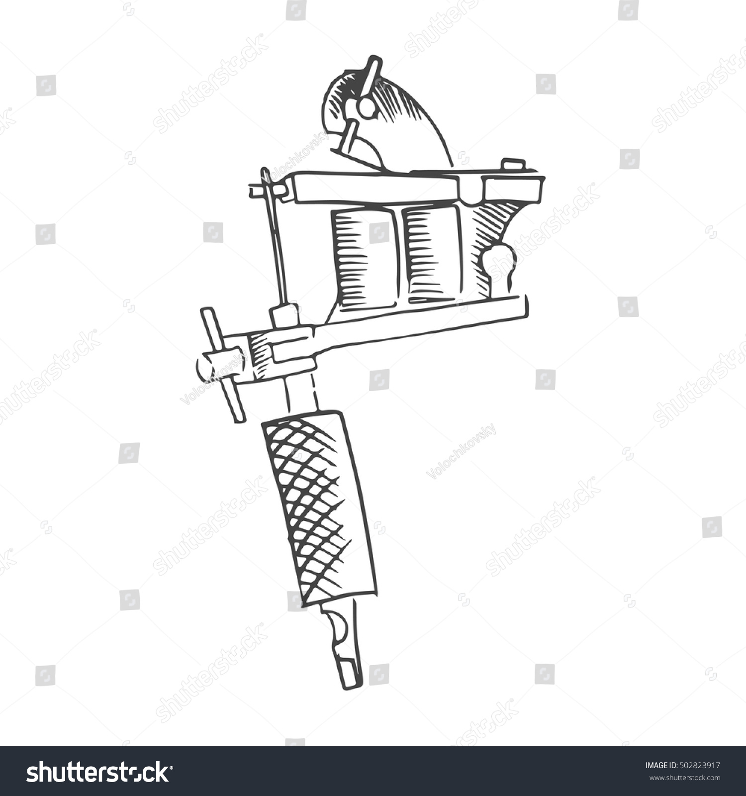 Tattoo Gun Vector Stock Vector (Royalty Free) 502823917