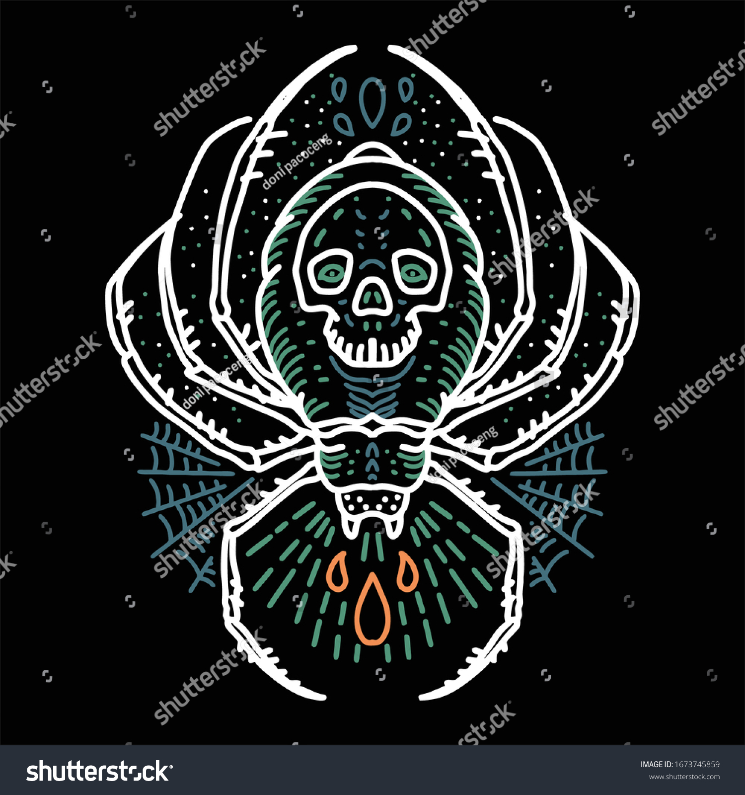 Tattoo Line Art Vector Design 库存矢量图（免版税）1673745859 | Shutterstock