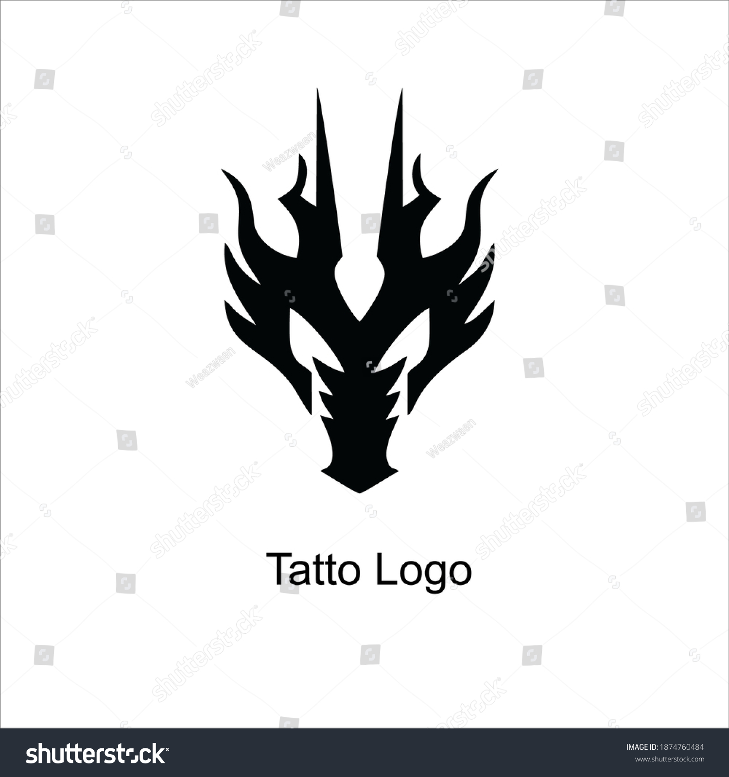 Tattoo Logo Vector Cool Simple Tattoo Stock Vector (Royalty Free ...