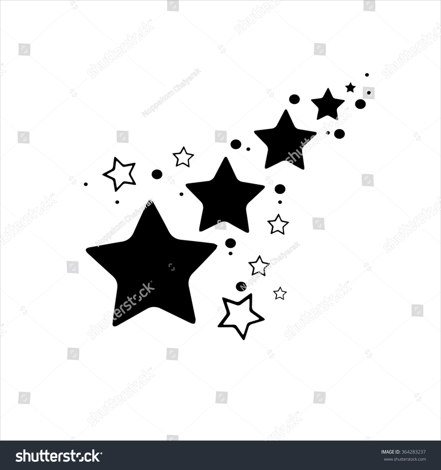 Tattoo Star Stock Vector (Royalty Free) 364283237 | Shutterstock