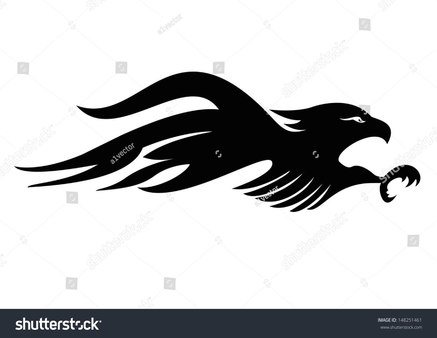 Tattoo Tribal Eagle Vector Art Stock Vector (Royalty Free) 148251461