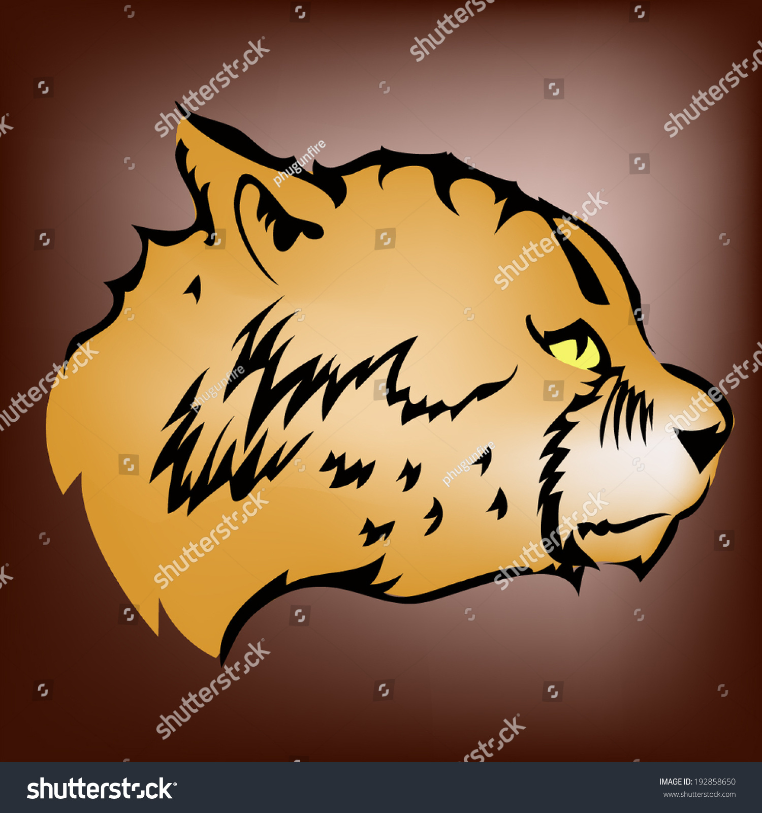 Tattoos Design Cheetah Vector Stock Vector (Royalty Free) 192858650 ...
