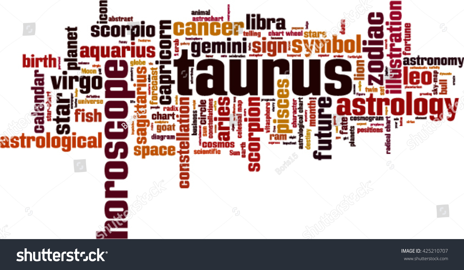Taurus Word Cloud Concept Vector Illustration Stock Vector (Royalty ...