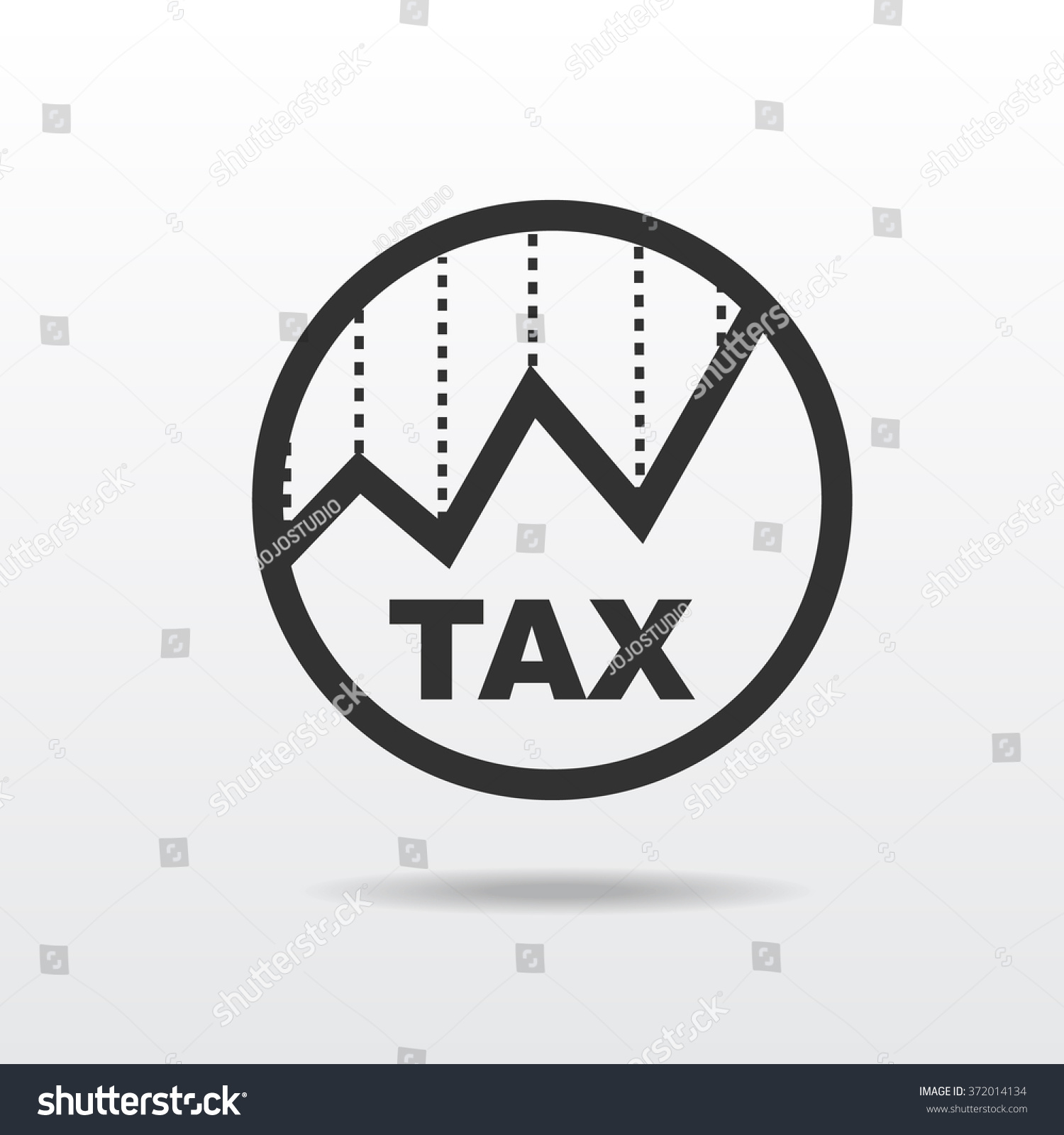 Tax Icon Graph Logo Silhouette Vector Stock Vector 372014134 - Shutterstock