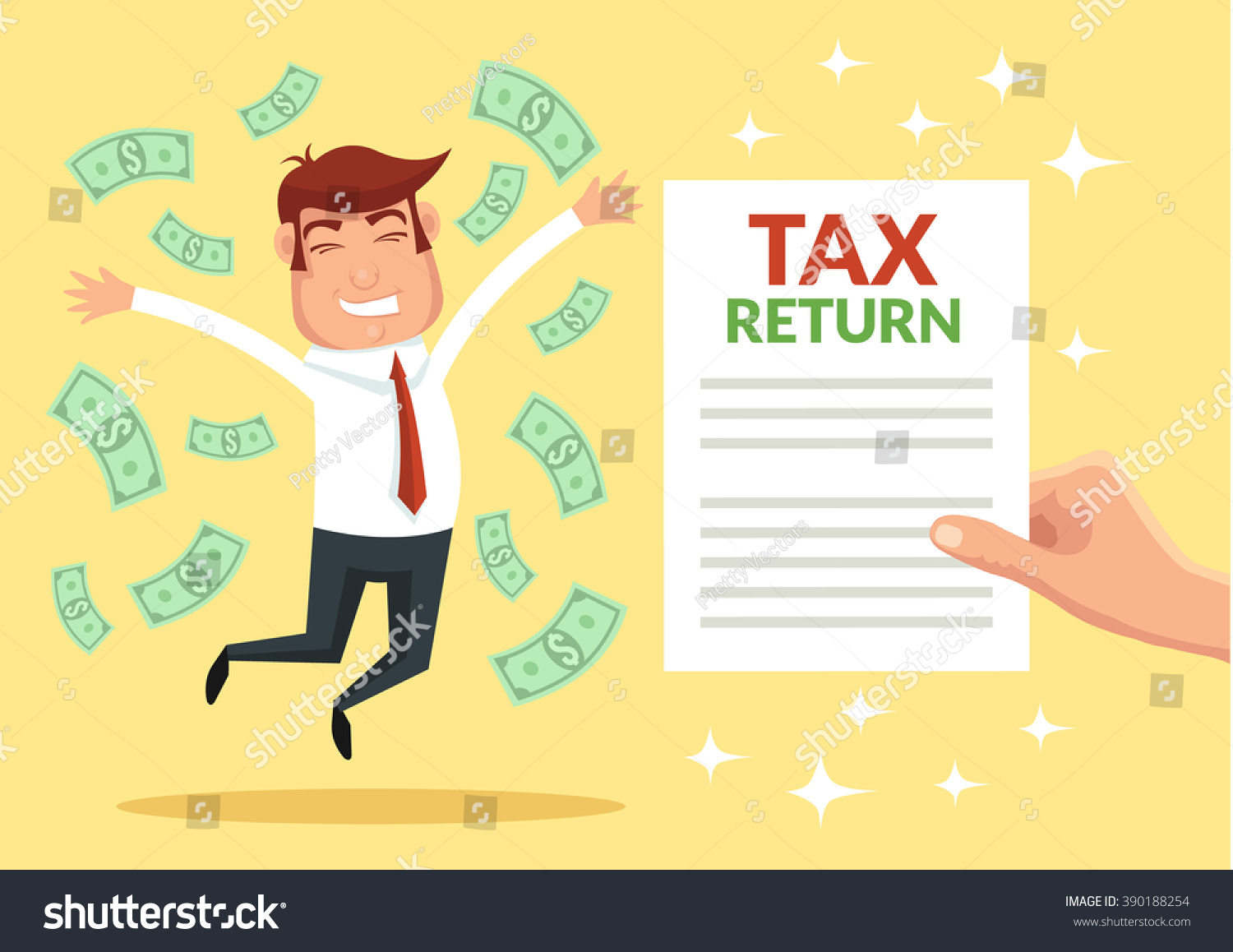 Tax Return Vector Flat Illustration Stock Vector (Royalty Free ...