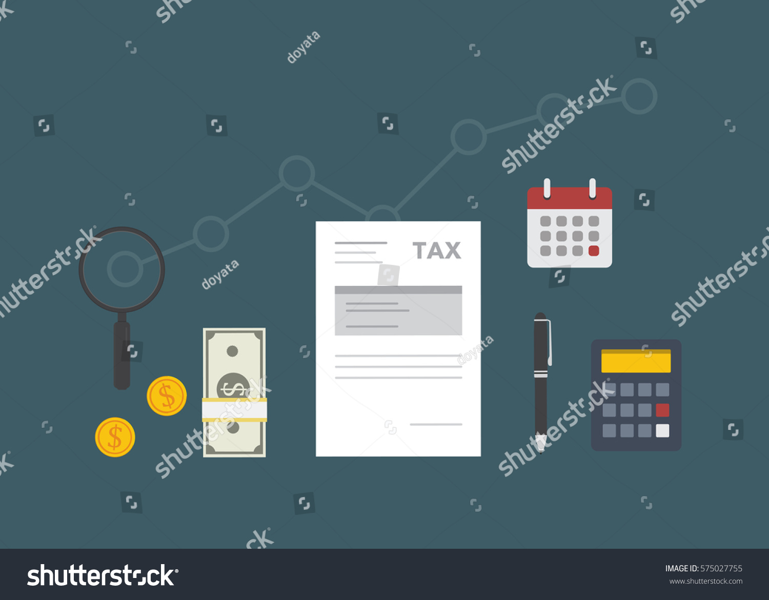 Tax Time Illustration Stock Vector (Royalty Free) 575027755 | Shutterstock