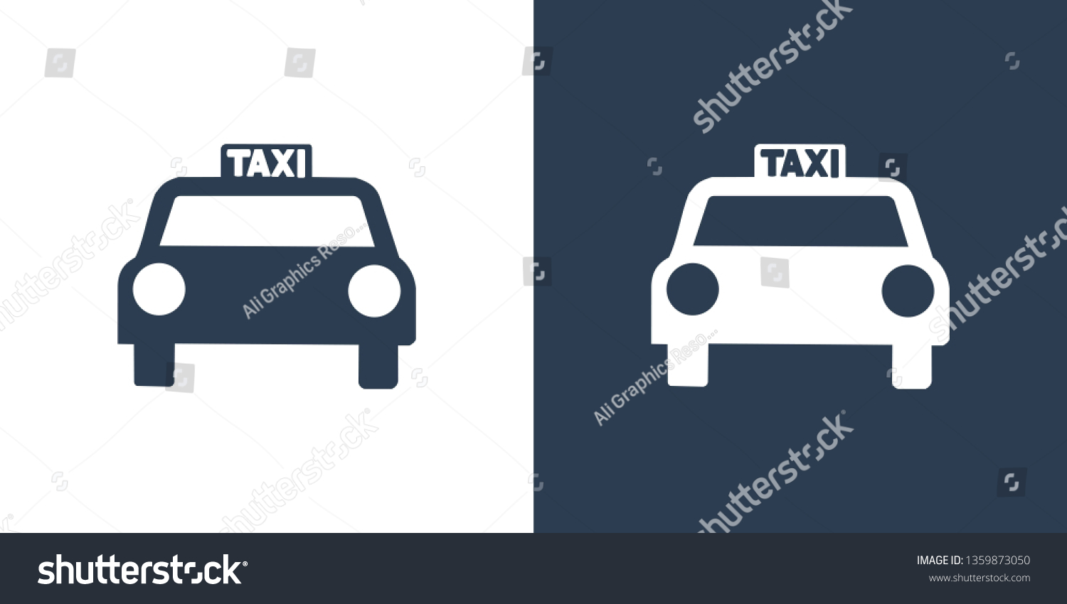 Taxi Icon Vector Stock Vector (Royalty Free) 1359873050 | Shutterstock