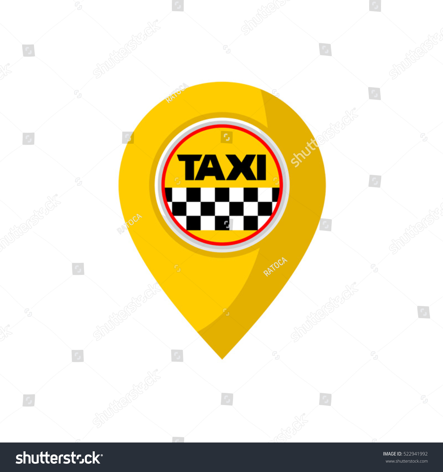 Taxi Location Point Design Stock Vector (Royalty Free) 522941992 ...