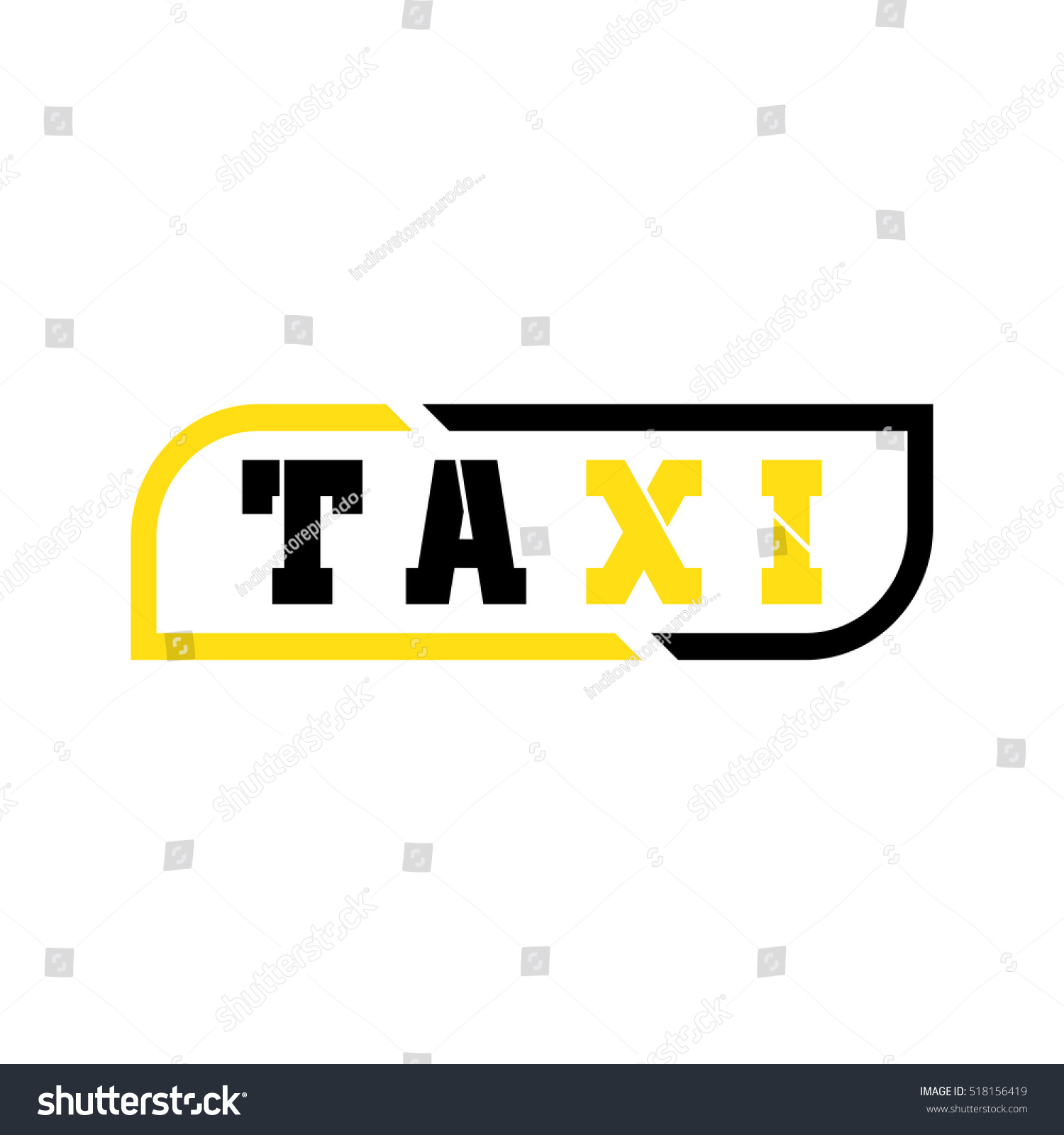 Taxi Logo Vector Design Stock Vector (Royalty Free) 518156419