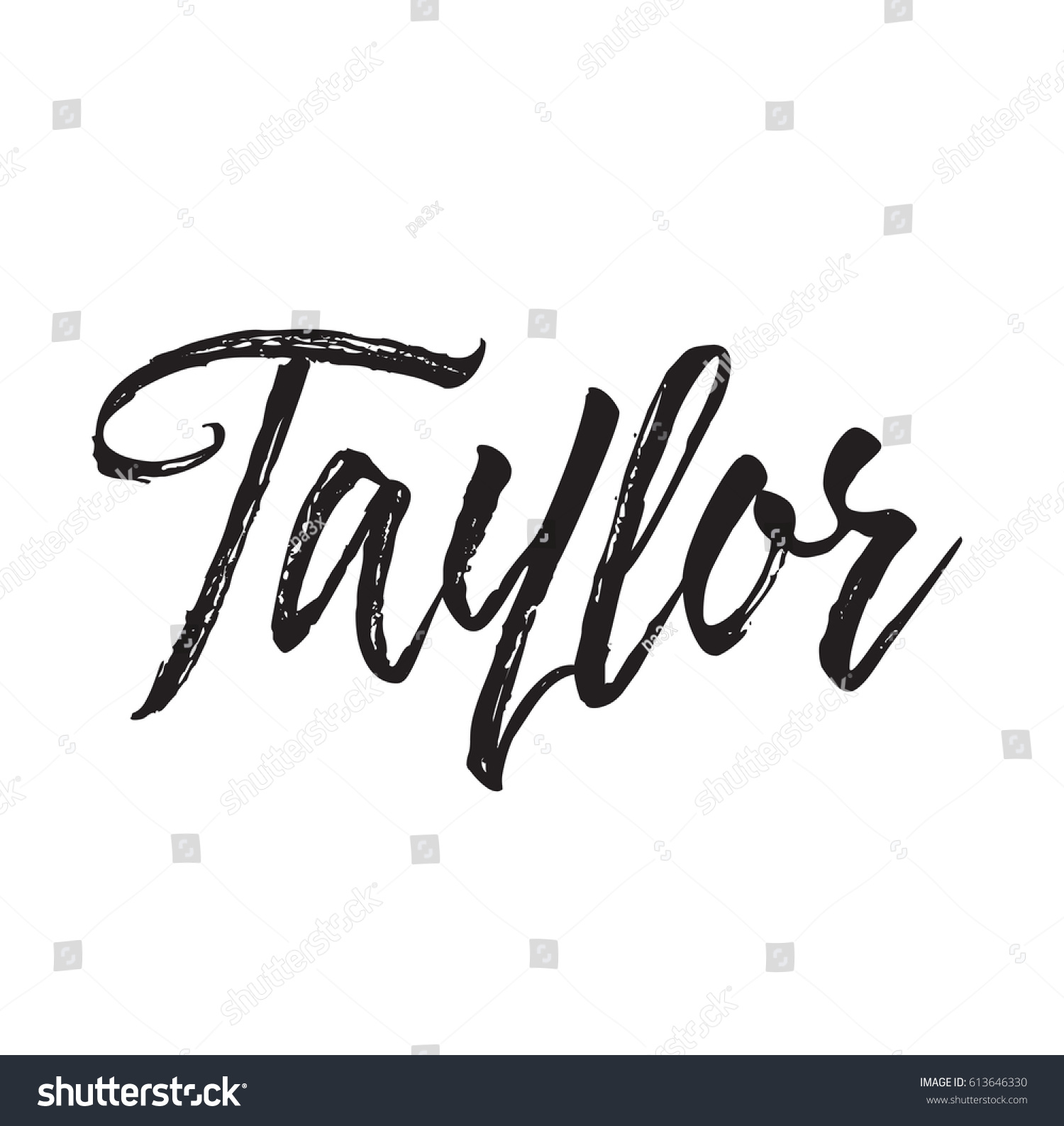 Taylor Text Design Vector Calligraphy Typography: vector de stock ...