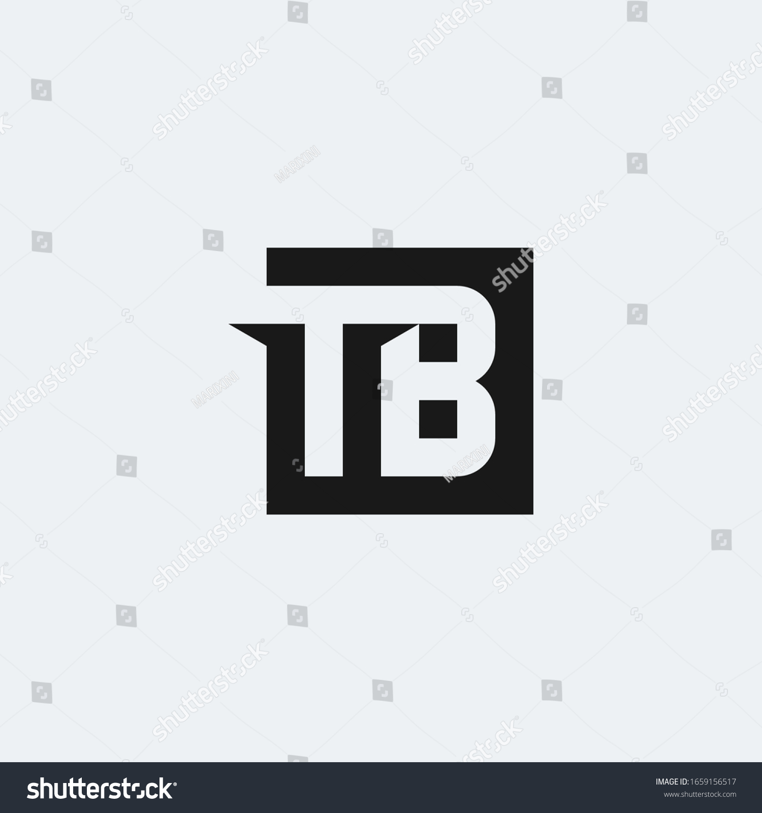 Tb Monogram Logo Inside Black Square: Vector có sẵn (miễn phí bản quyền ...