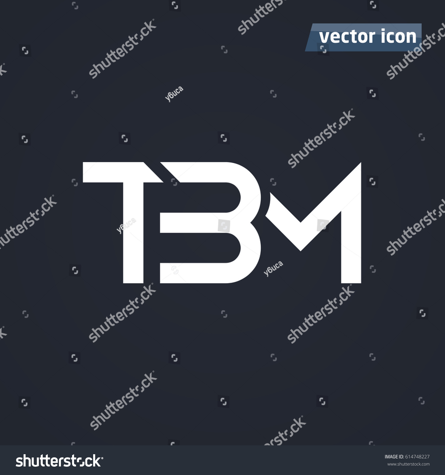 Tbm Monogram Icon Vector Illustration: vector de stock (libre de ...