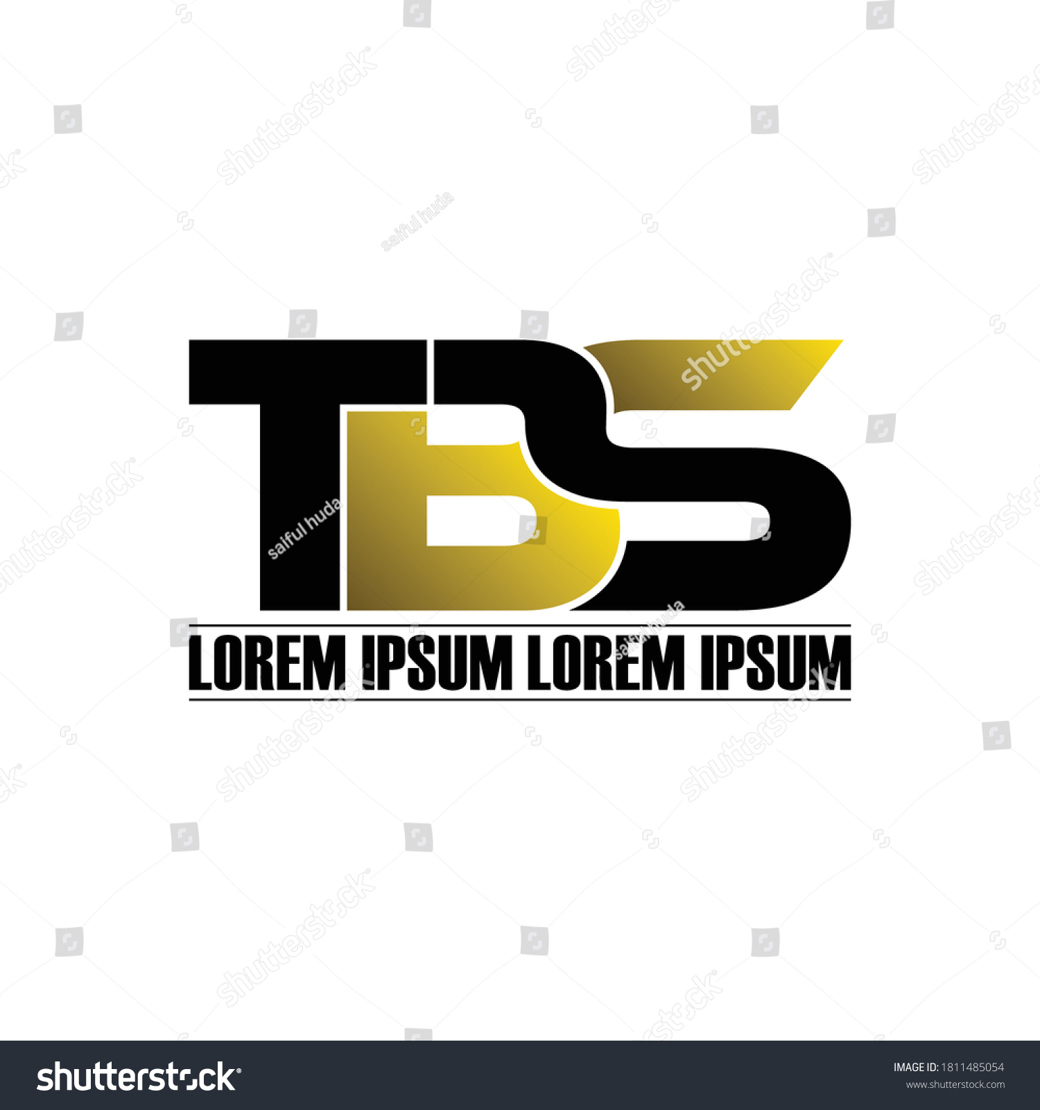 Tbs Letter Monogram Logo Design Vector Stock Vector (Royalty Free ...