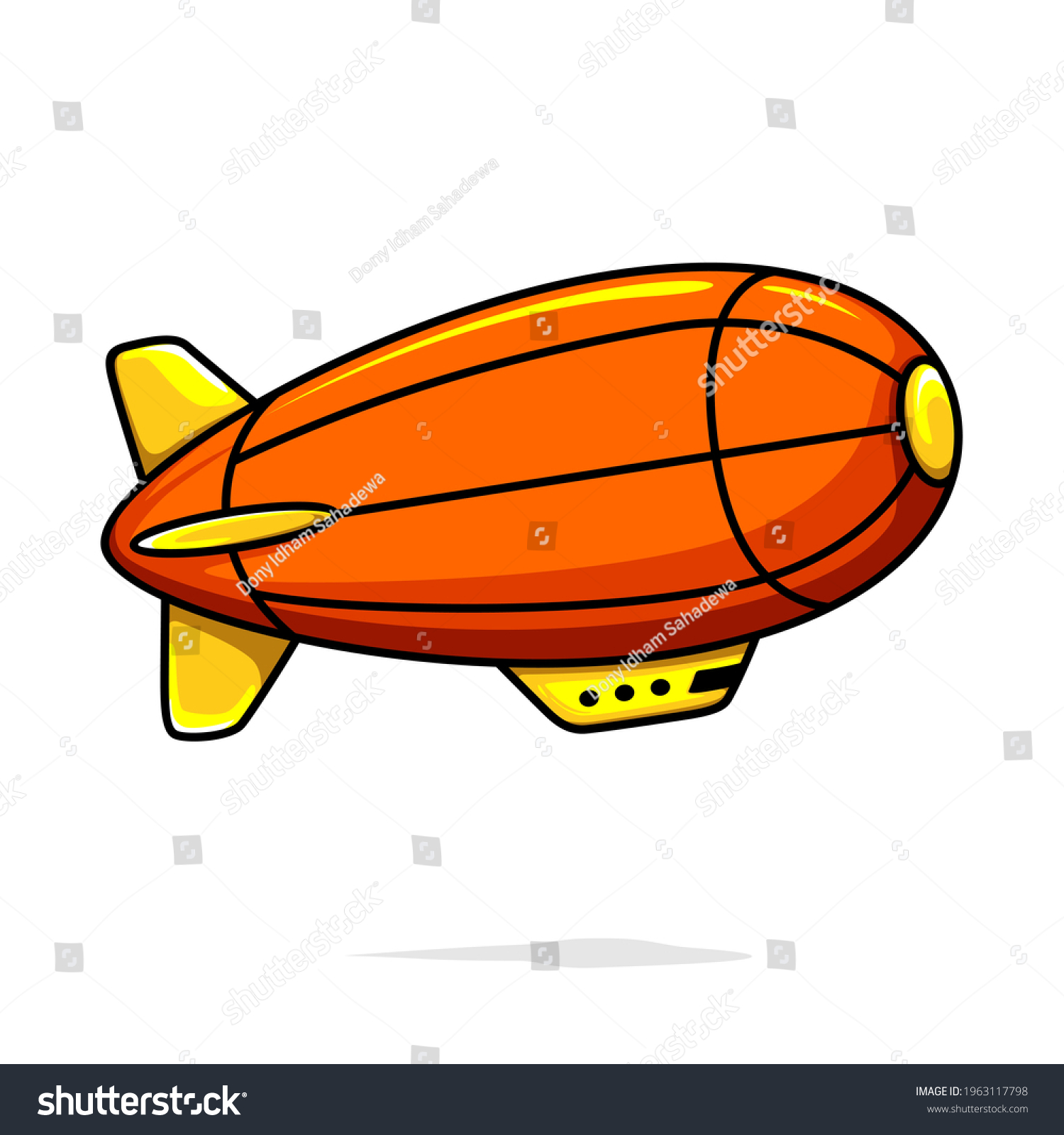 Tcclass Blimp Cartoon Vector Isolated On Stock Vector (Royalty Free ...