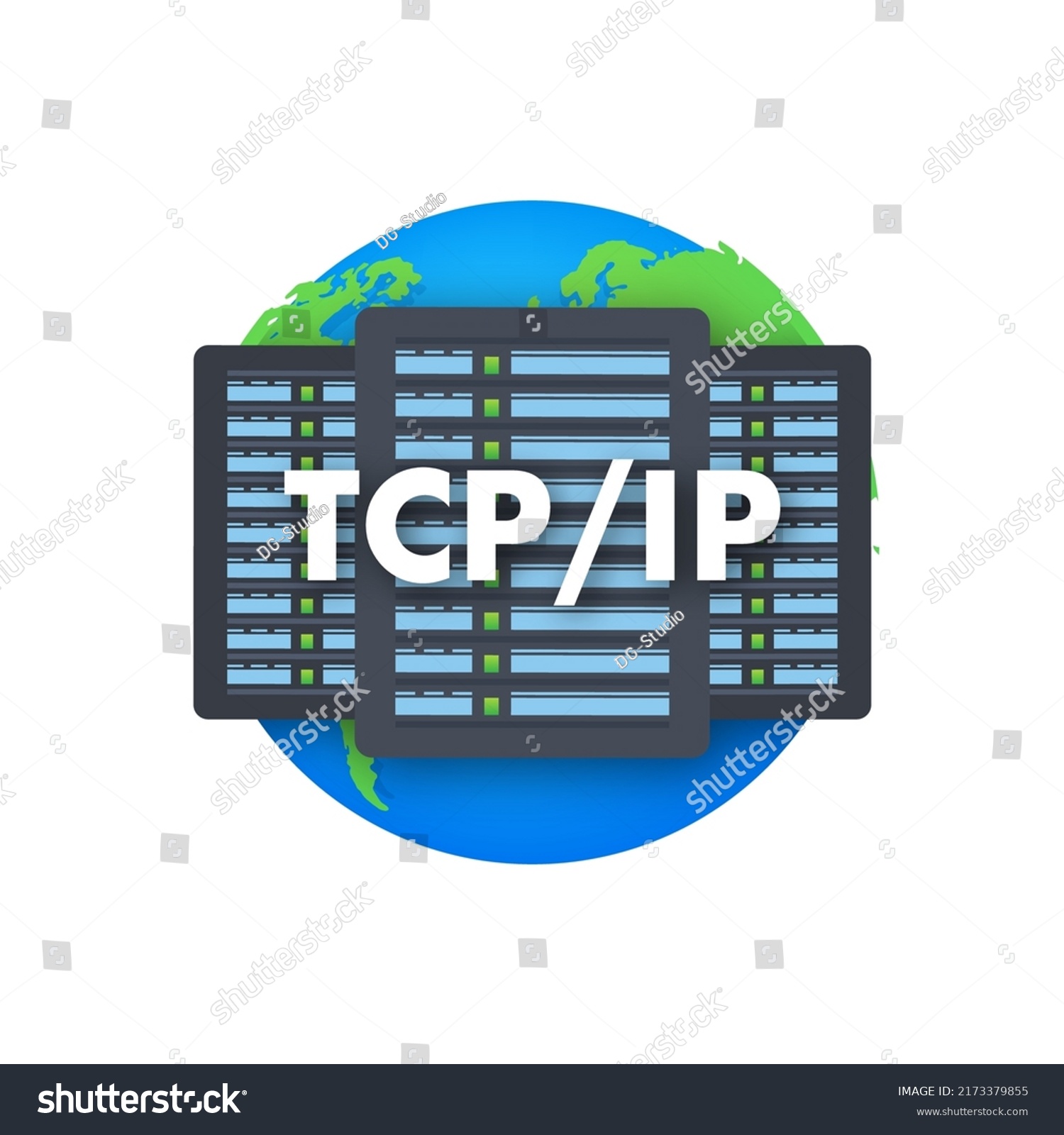 Tcp Ip Transmission Control Protocol Internet Stock Vector (Royalty ...